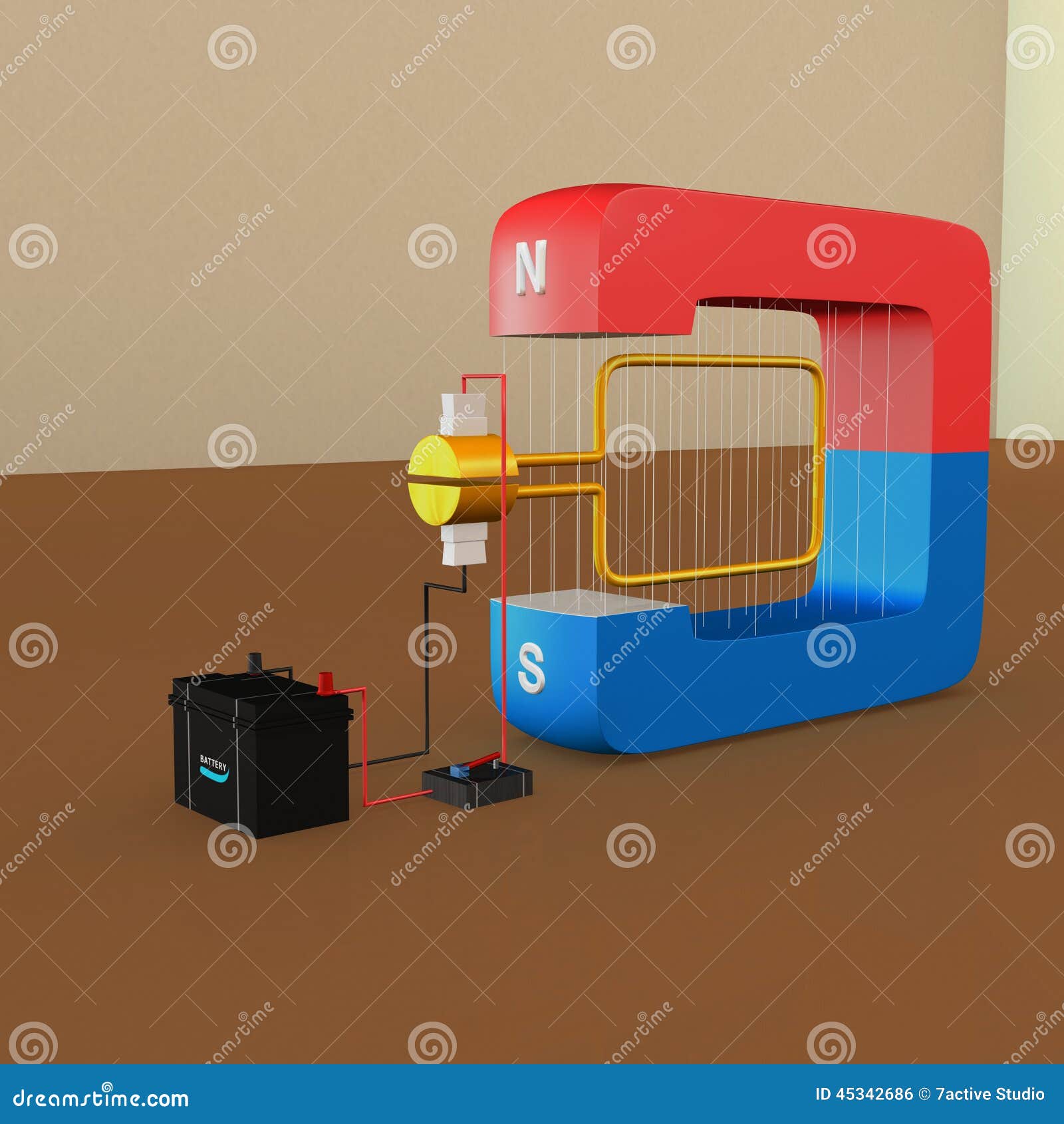 Gelijkstroom-Generator stock illustratie. Illustration of elektro ...