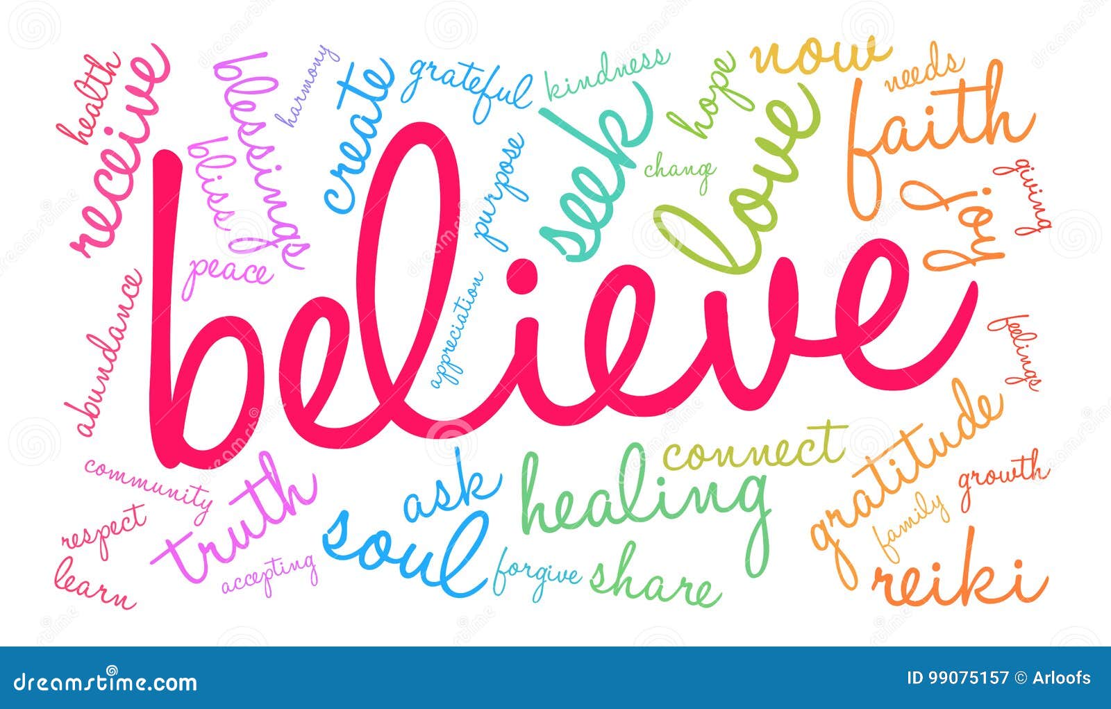 Geloof Word Wolk vector illustratie. Illustration of goddelijk - 99075157