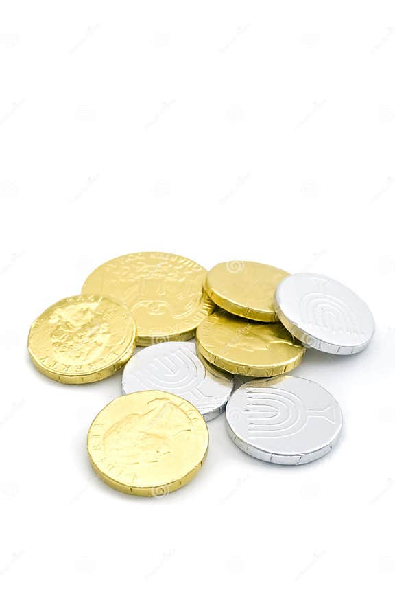 Gelt stock image. Image of holiday, candy, celebrate, isolated - 6461115