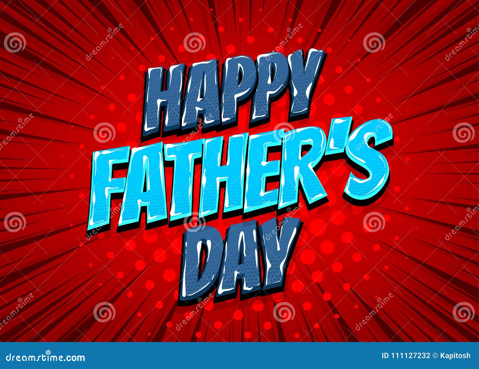 Gelukkig Grappig De Tekstpop-art Van De Vadersdag Vector Illustratie ...