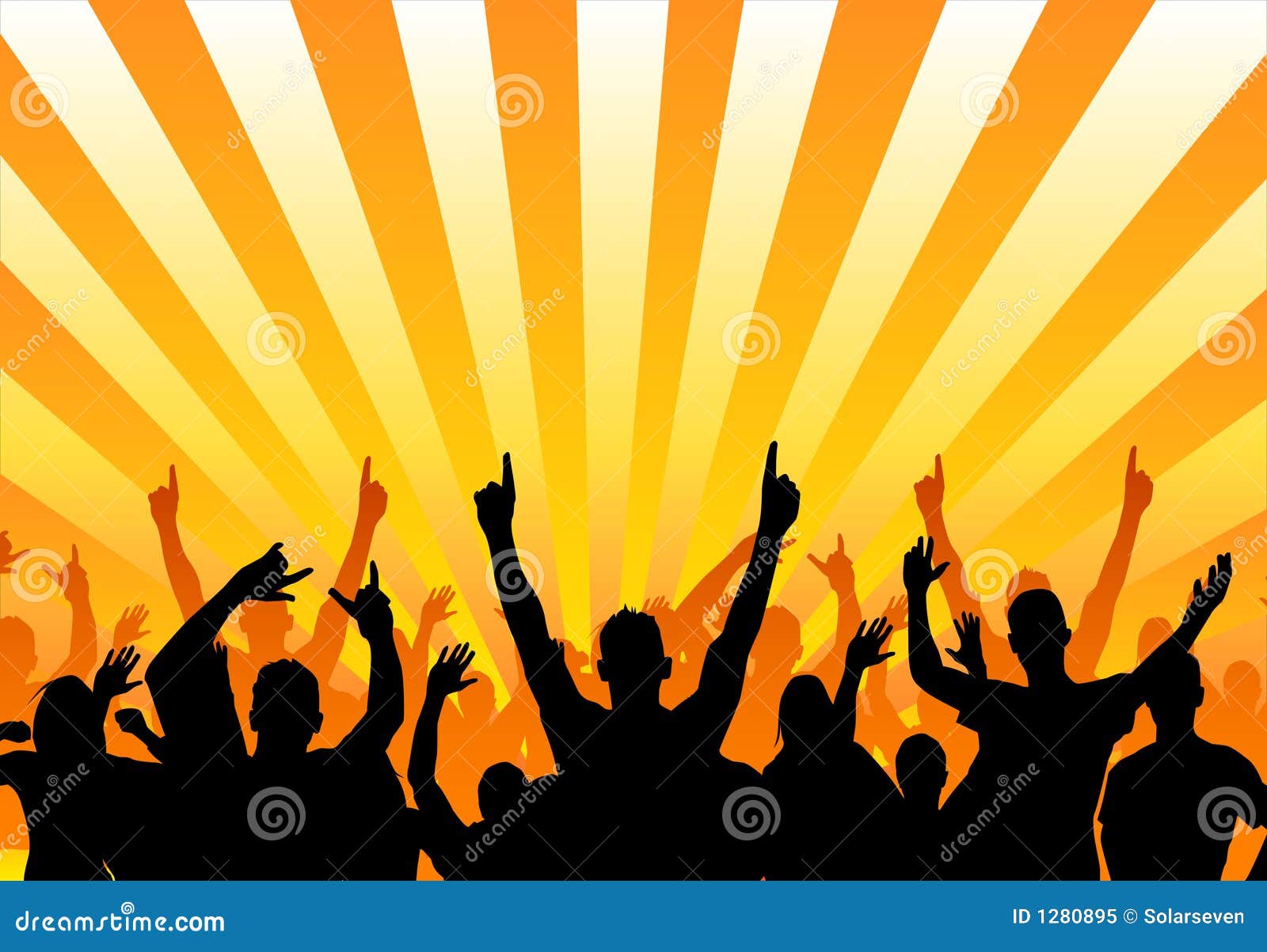 Gelukkig Publiek vector illustratie. Illustration of dans - 1280895