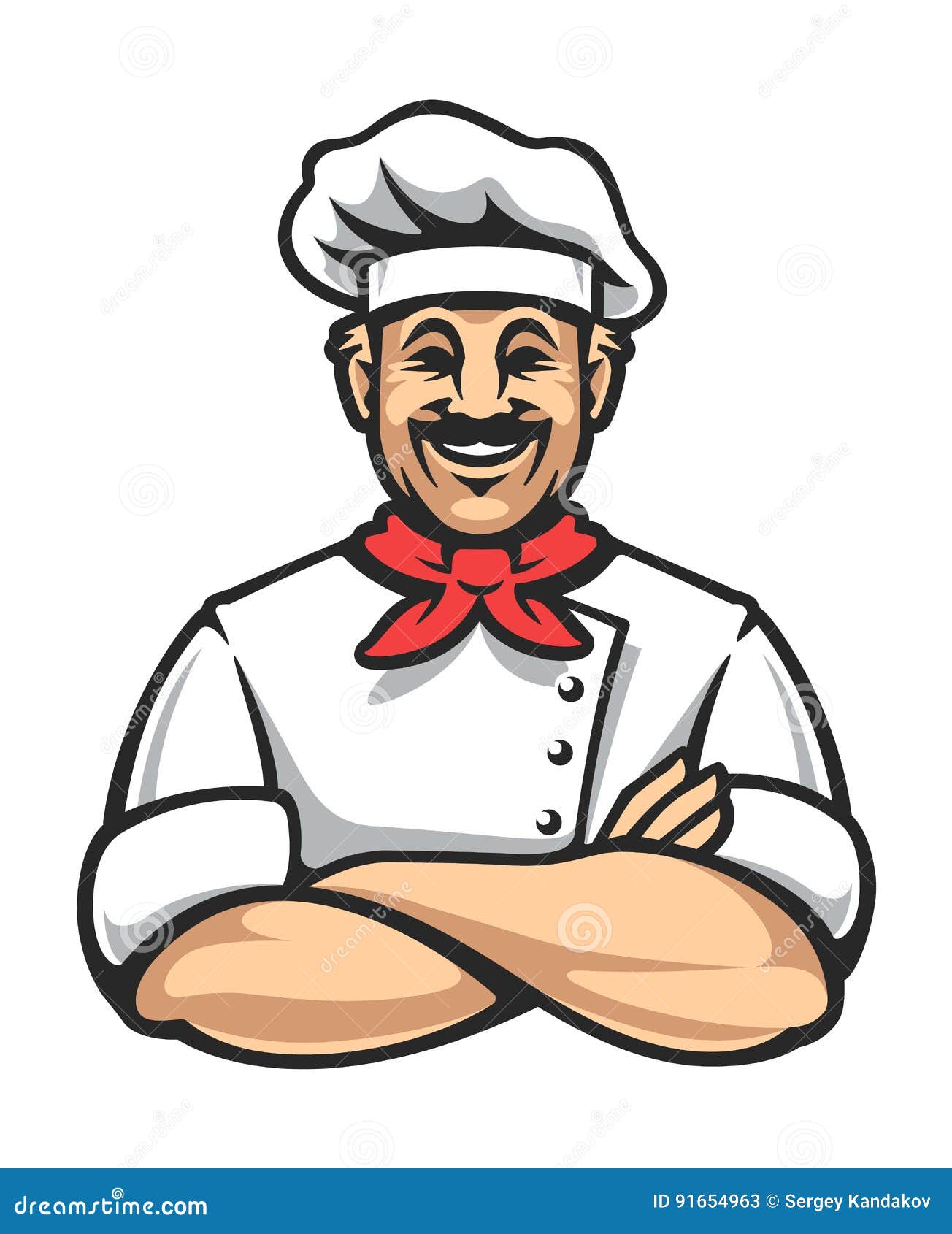 Gelukkige Chef-kok Vector Icon Vector Illustratie - Illustration of ...