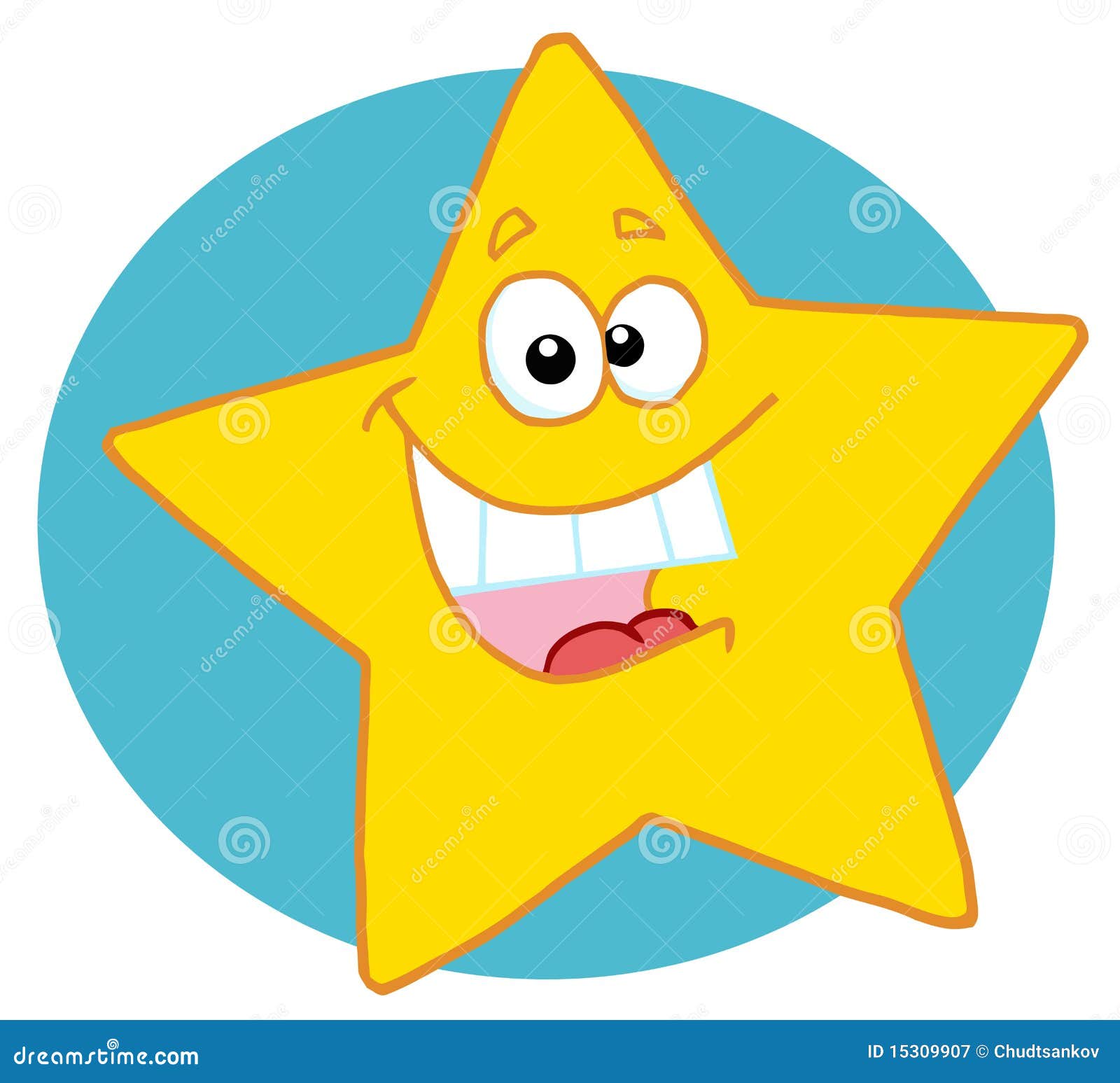 Gelukkige gele ster vector illustratie. Illustration of illustratie ...