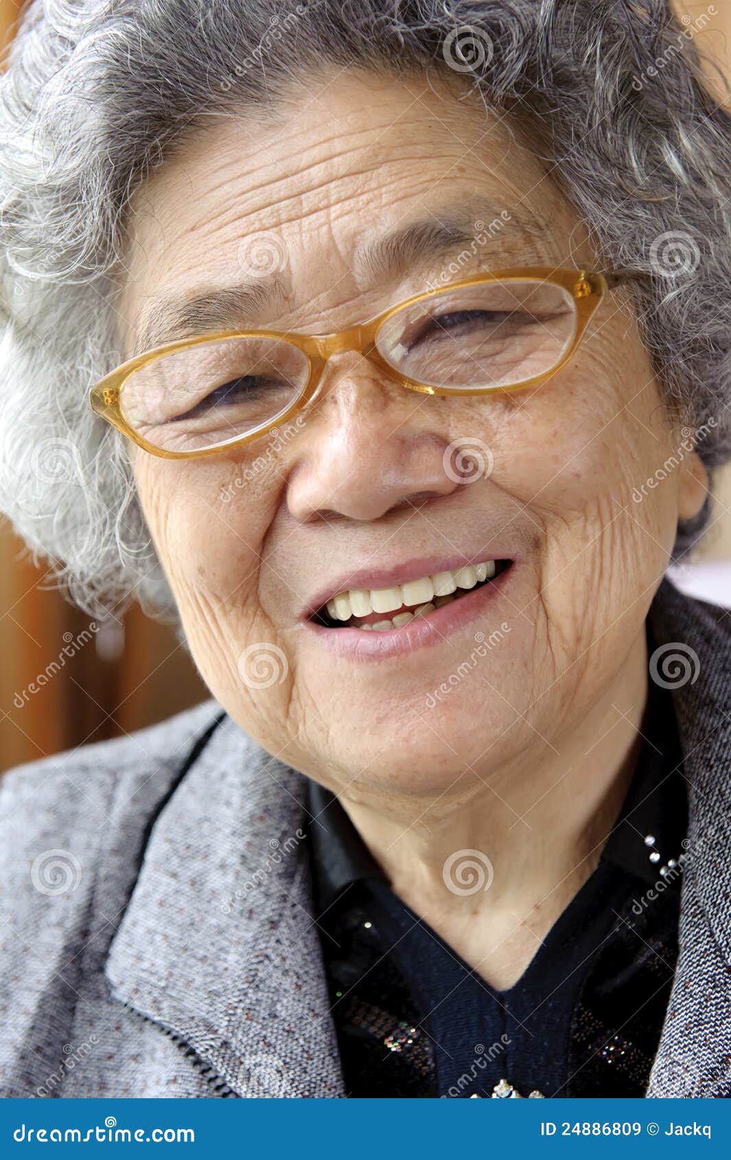 Gelukkige grootmoeder stock afbeelding. Image of portret - 24886809