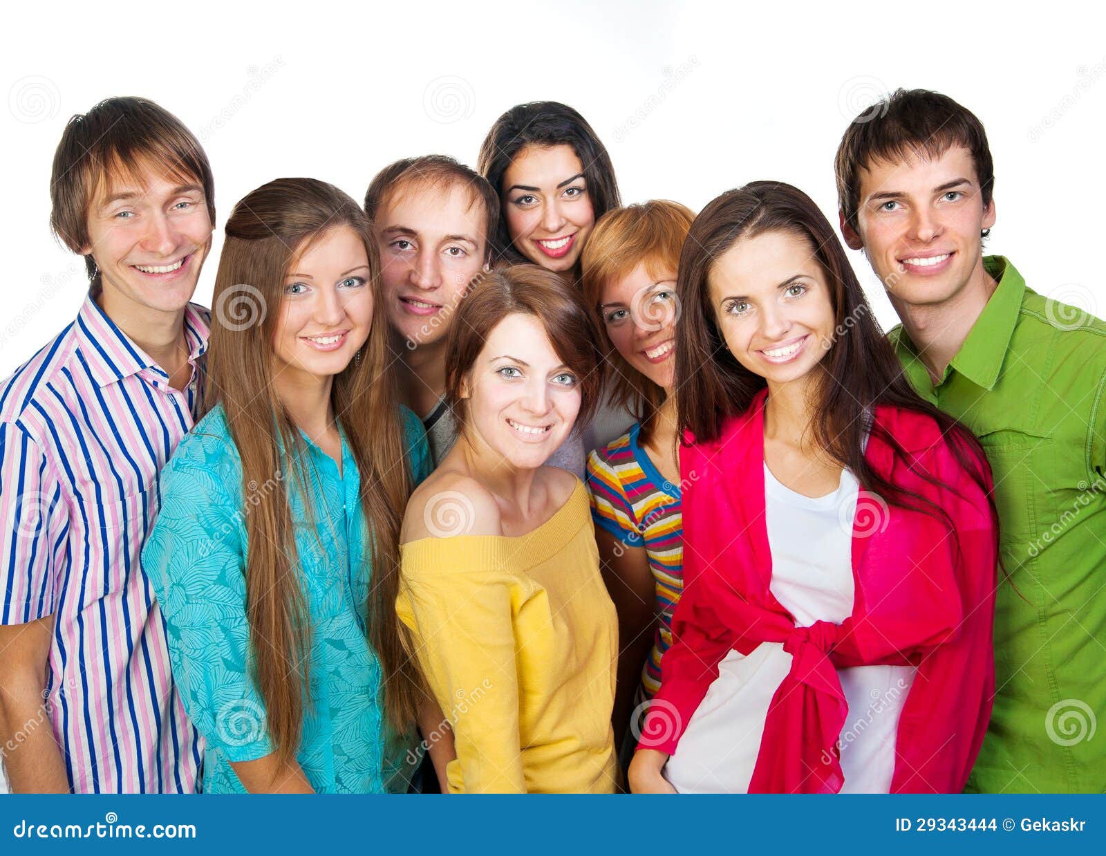 Gelukkige Jonge Groep Mensen Stock Foto - Image of kaukasisch, groep ...