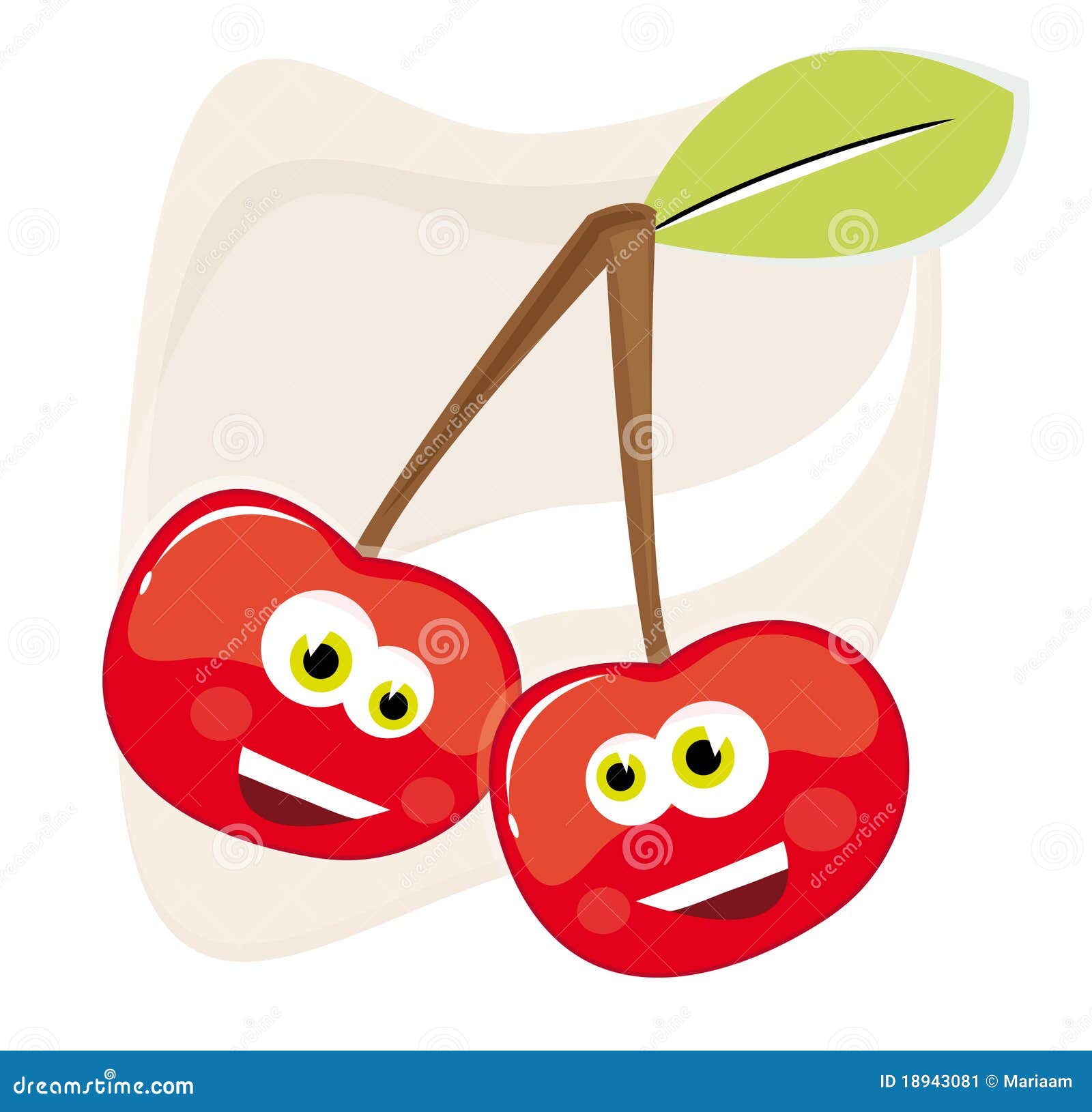 Gelukkige kersen stock illustratie. Illustration of embleem - 18943081