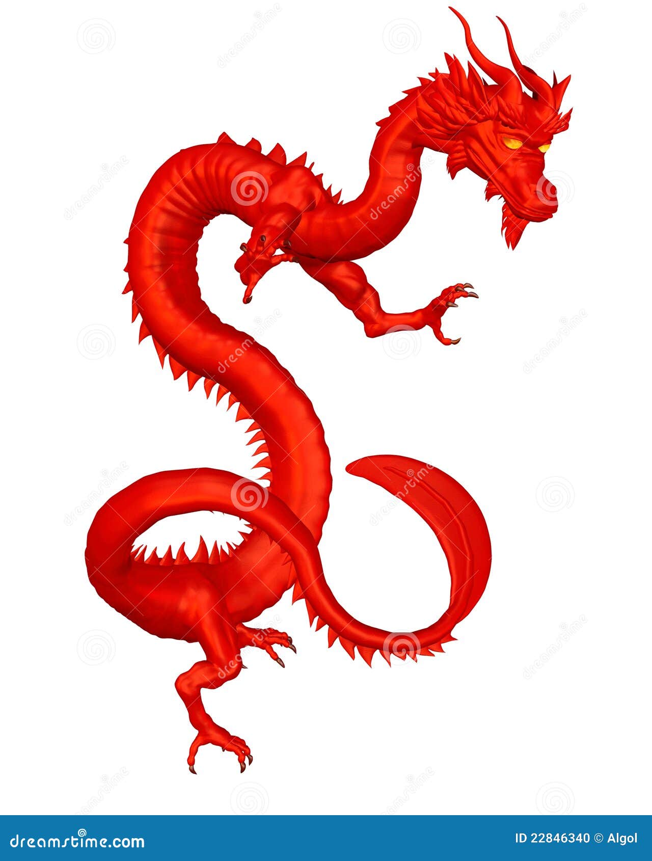 Gelukkige Rode Chinese Draak Stock Illustratie - Illustration of ...