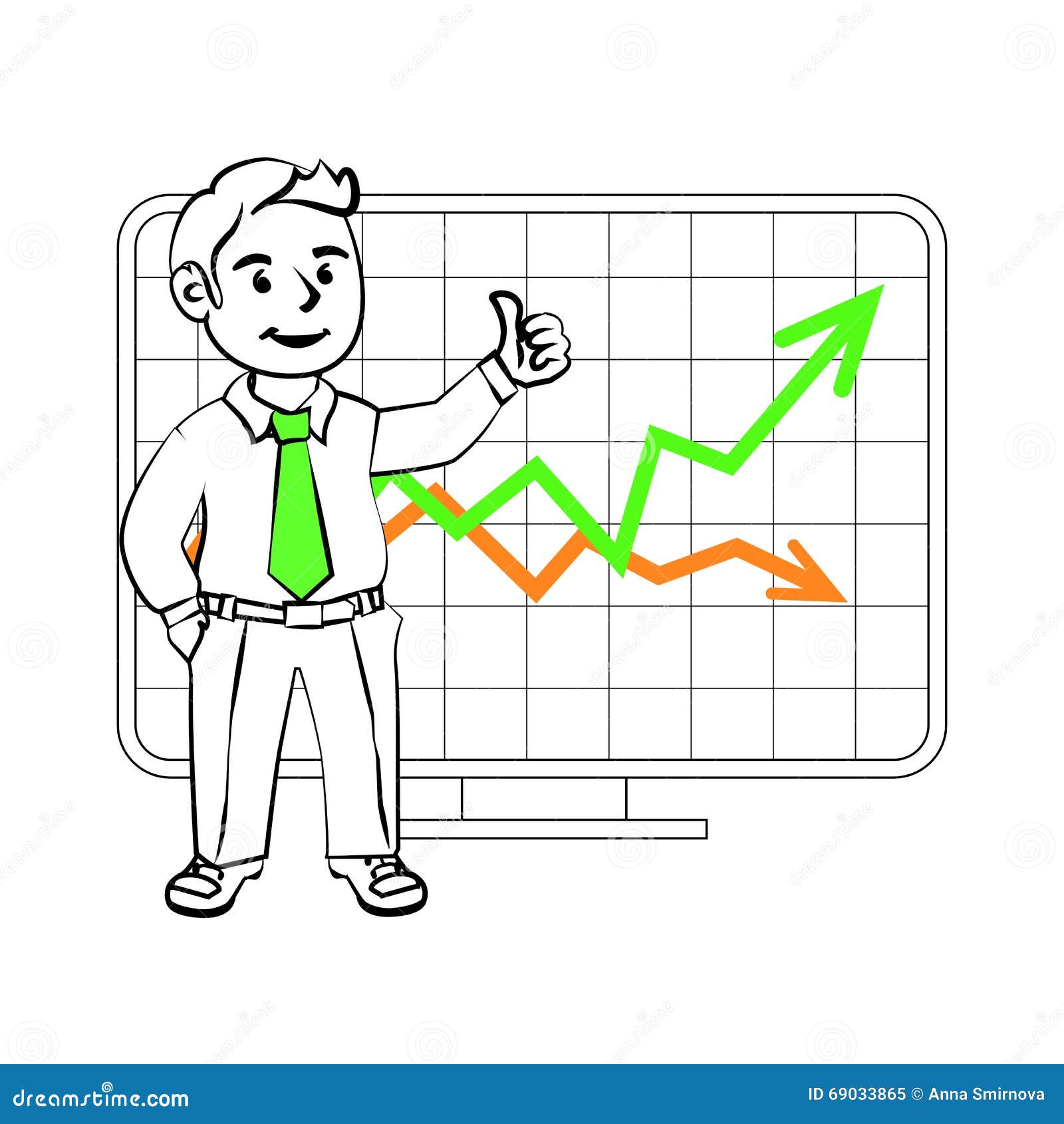 Gelukkige SIM-handelaar stock illustratie. Illustration of markt - 69033865