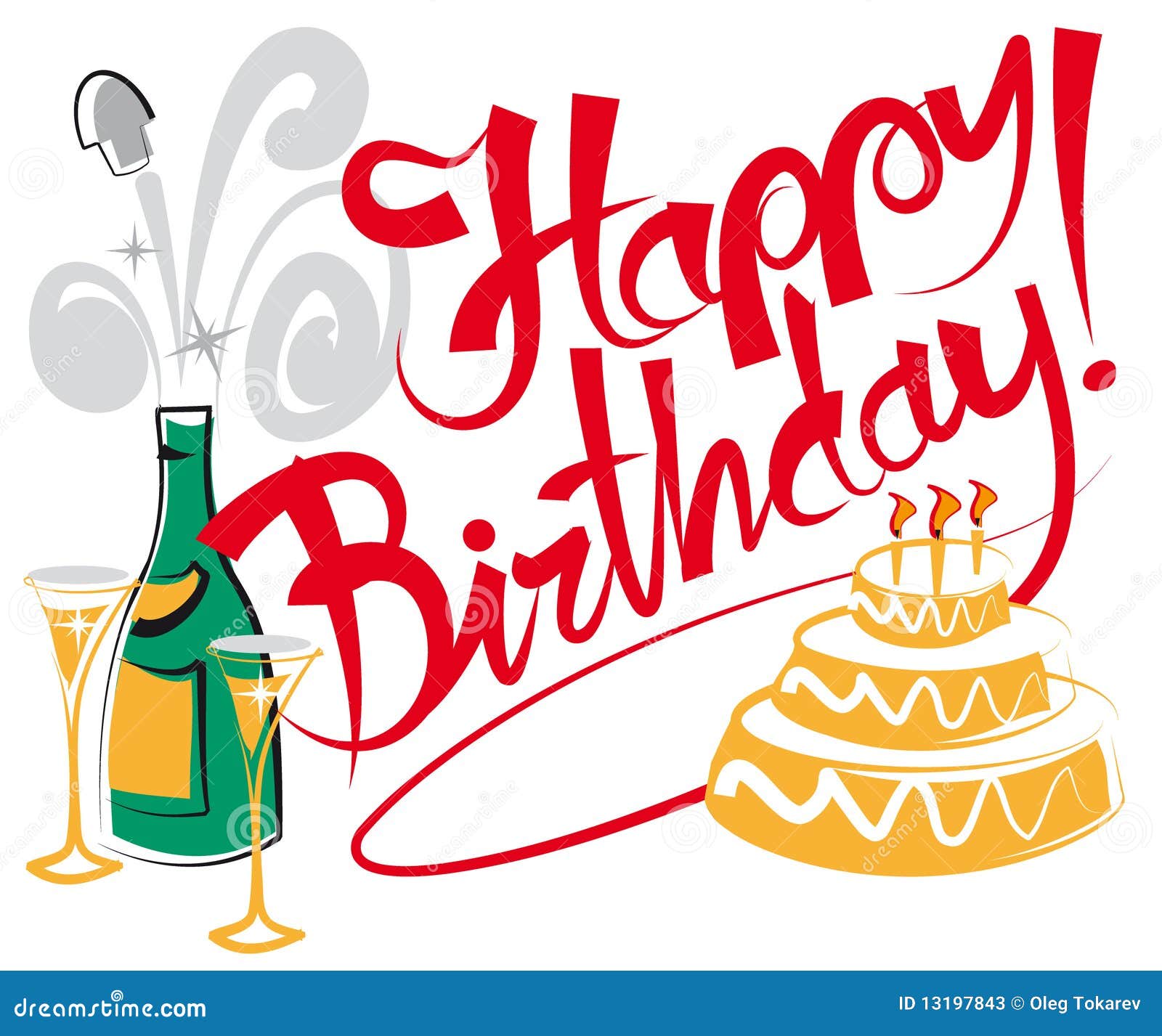 Gelukkige verjaardag vector illustratie. Illustration of vier - 13197843