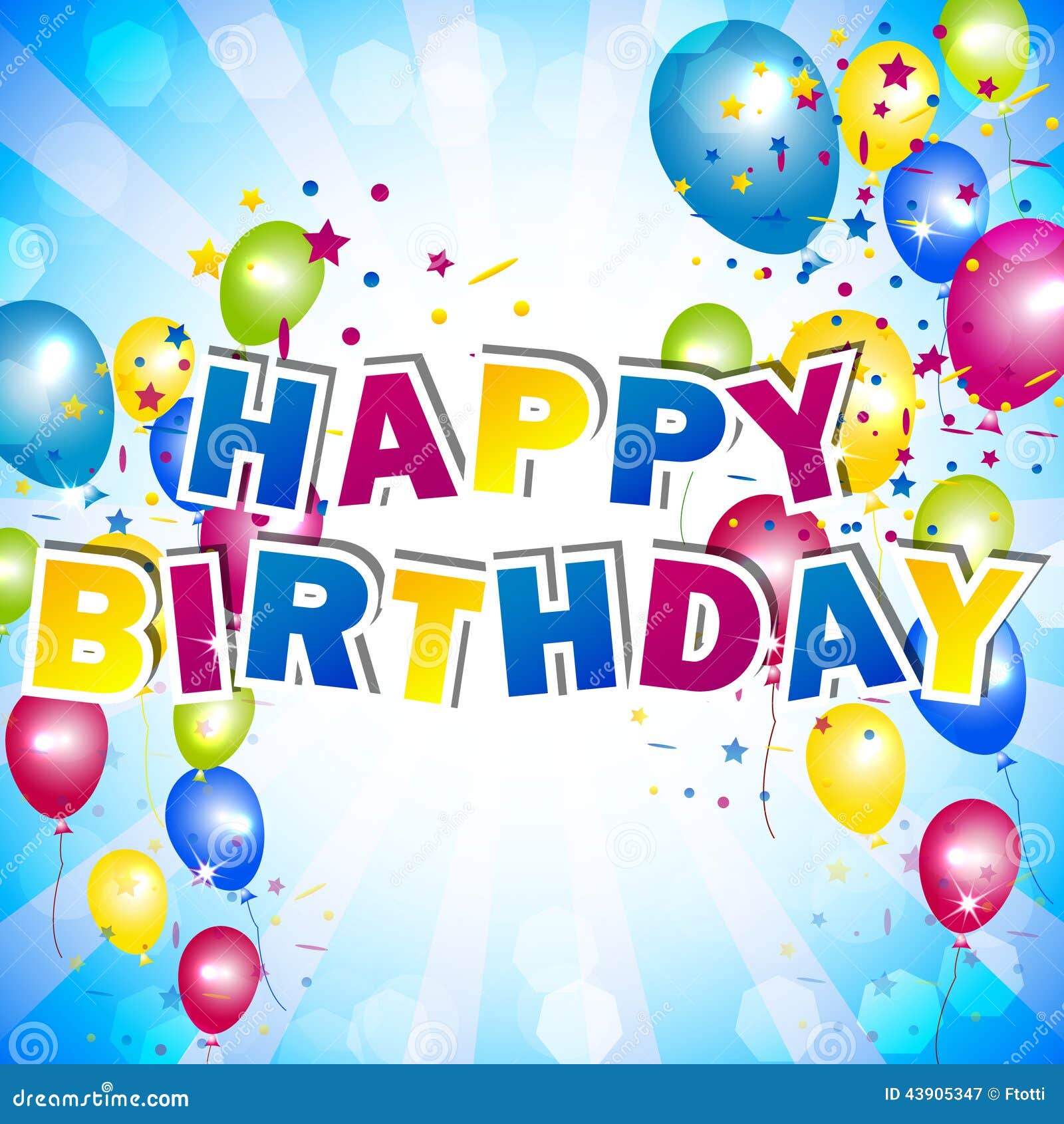 Gelukkige Verjaardag vector illustratie. Illustration of kaart - 43905347
