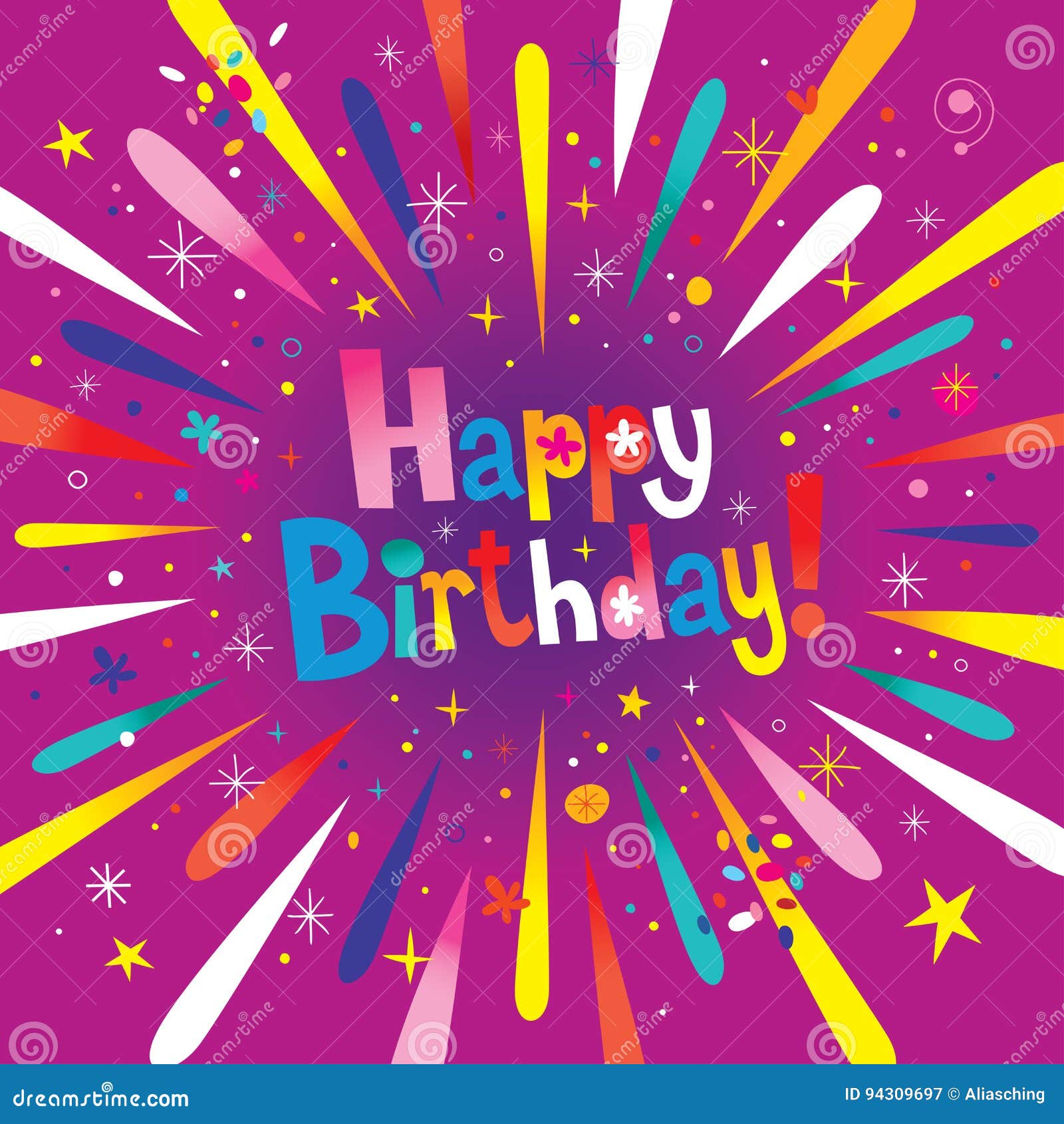 Gelukkige Verjaardag vector illustratie. Illustration of viering - 94309697