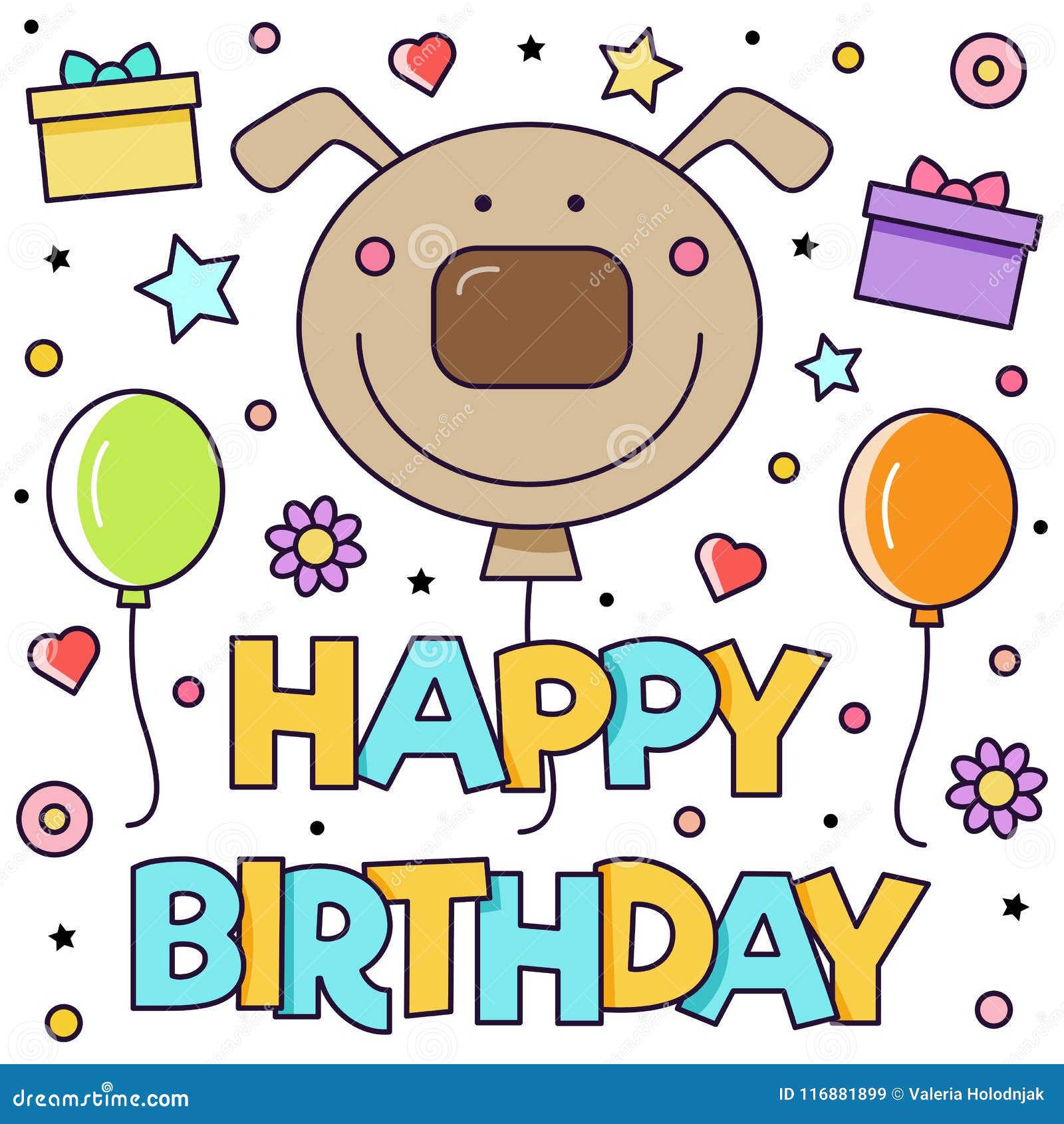 Gelukkige Verjaardag Vector Illustratie Vector Illustratie ...