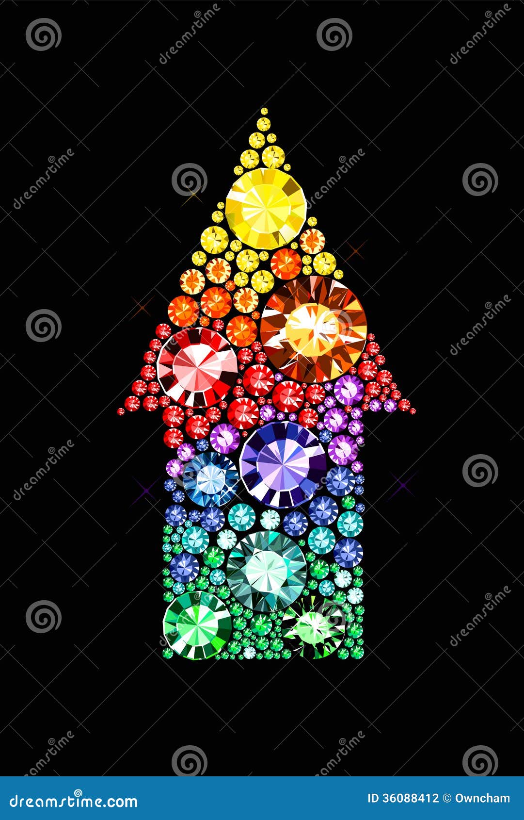 Gem Arrow stock illustration. Illustration of money, diamond - 36088412