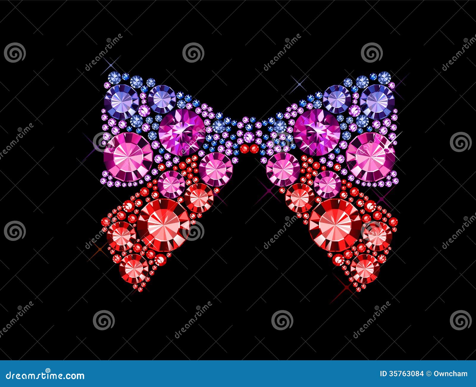 Gem Bow stock vector. Illustration of garnet, exuberance - 35763084