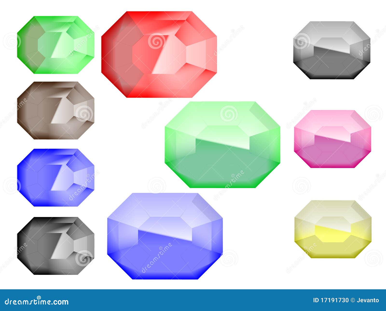 Gem buttons stock vector. Illustration of design, element - 17191730