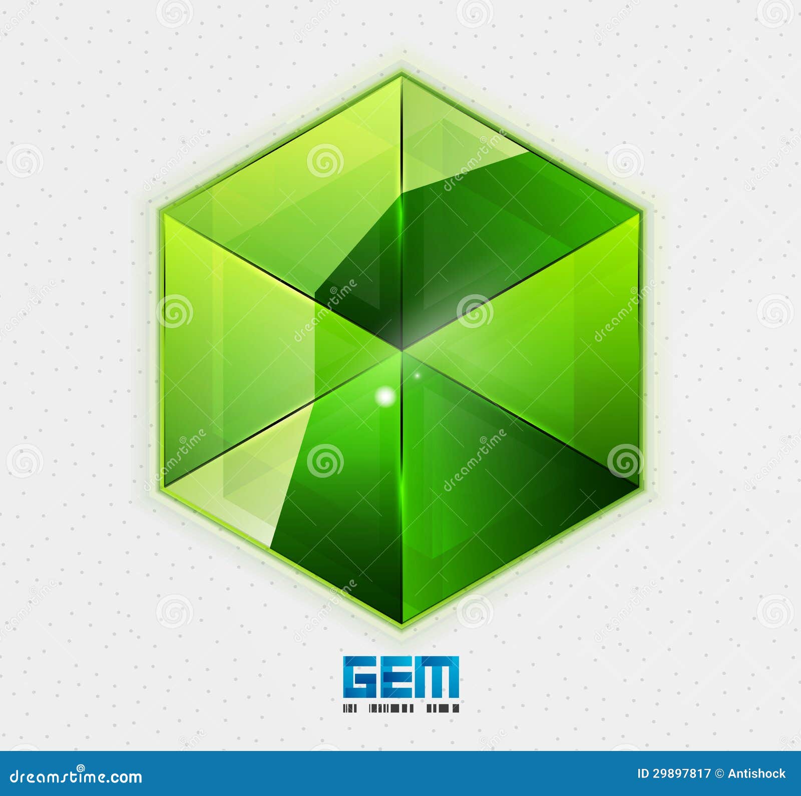 Green gem design template stock vector. Illustration of diamond - 29897817