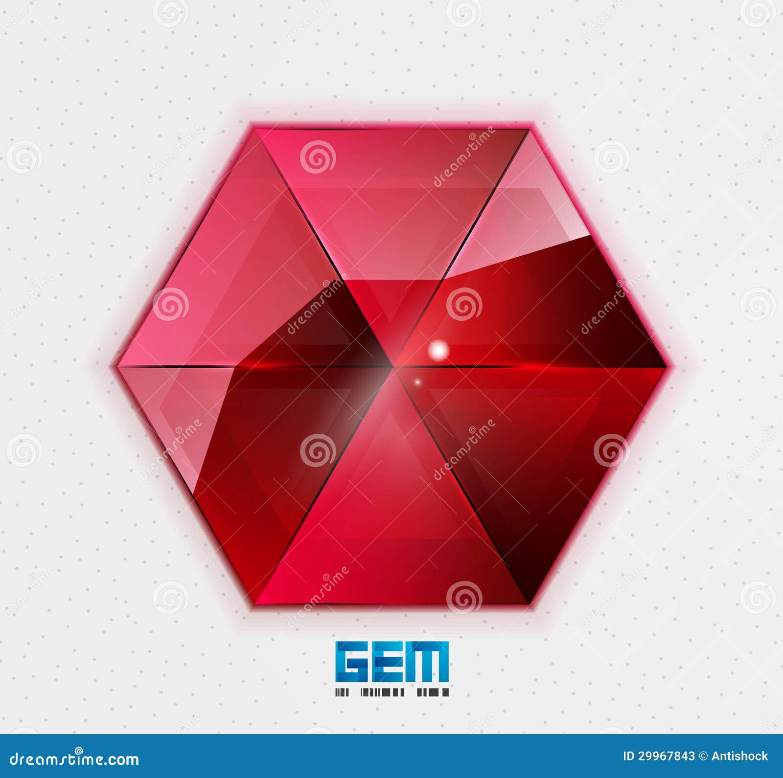 Red gem design template stock vector. Illustration of decorative - 29967843