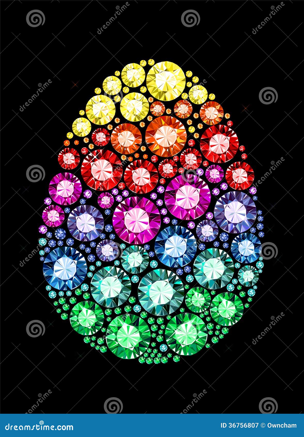 Gem Easter Egg stock vector. Illustration of brilliant - 36756807