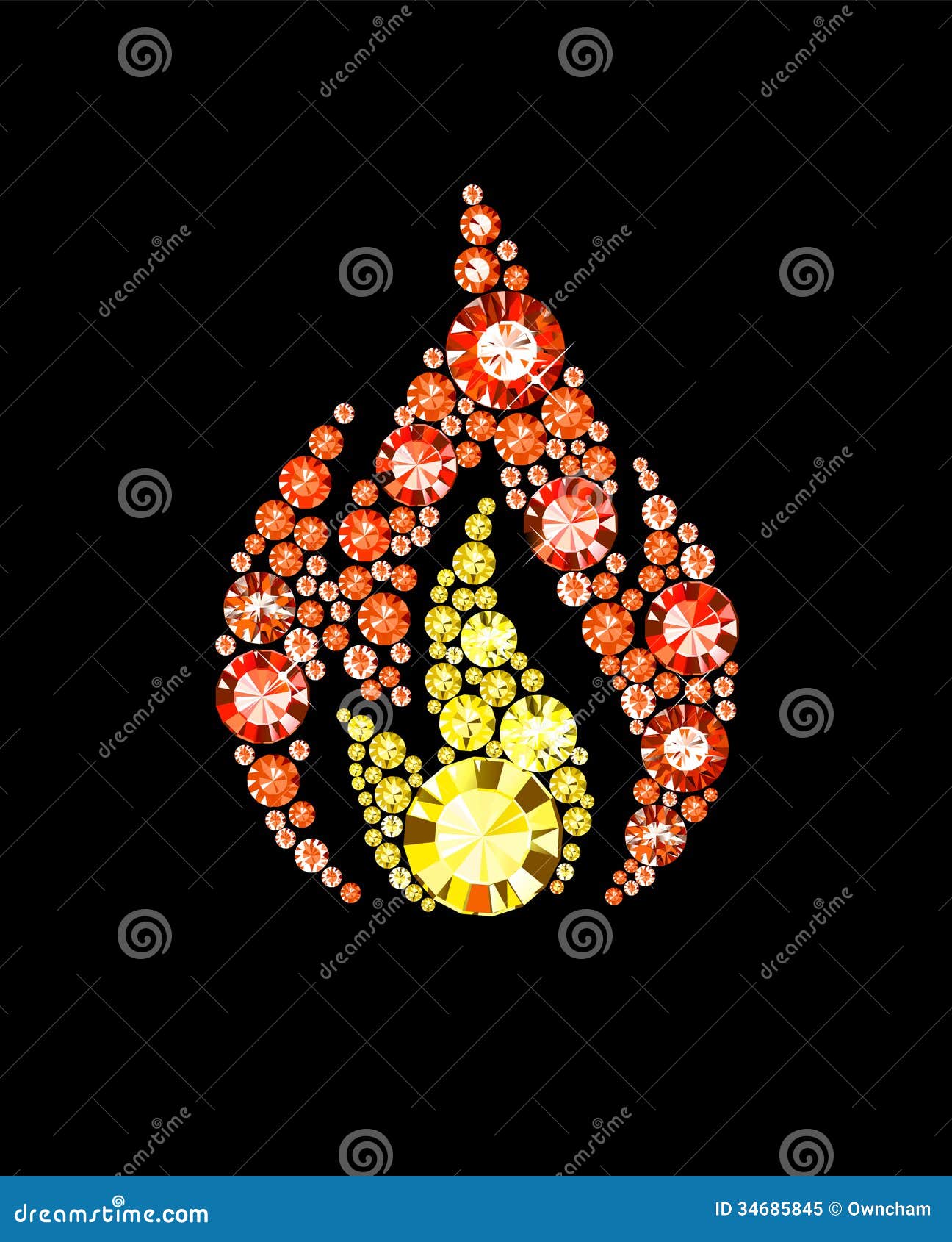 Gem Fire Symbol illustration de vecteur. Illustration du scintillement ...