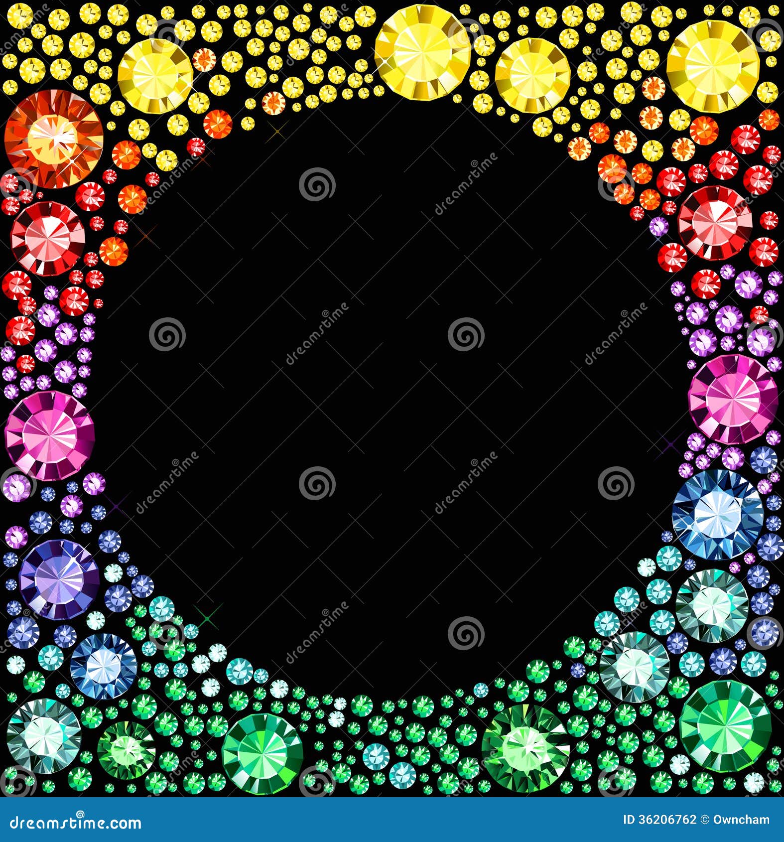 Gem Frame stock vector. Illustration of drop, icon, green - 36206762