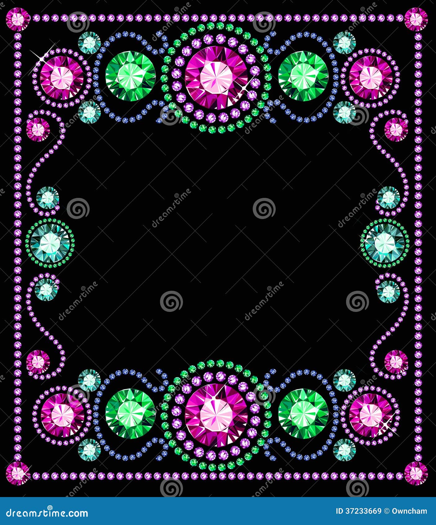 Gem Frame stock vector. Illustration of green, faceted - 37233669