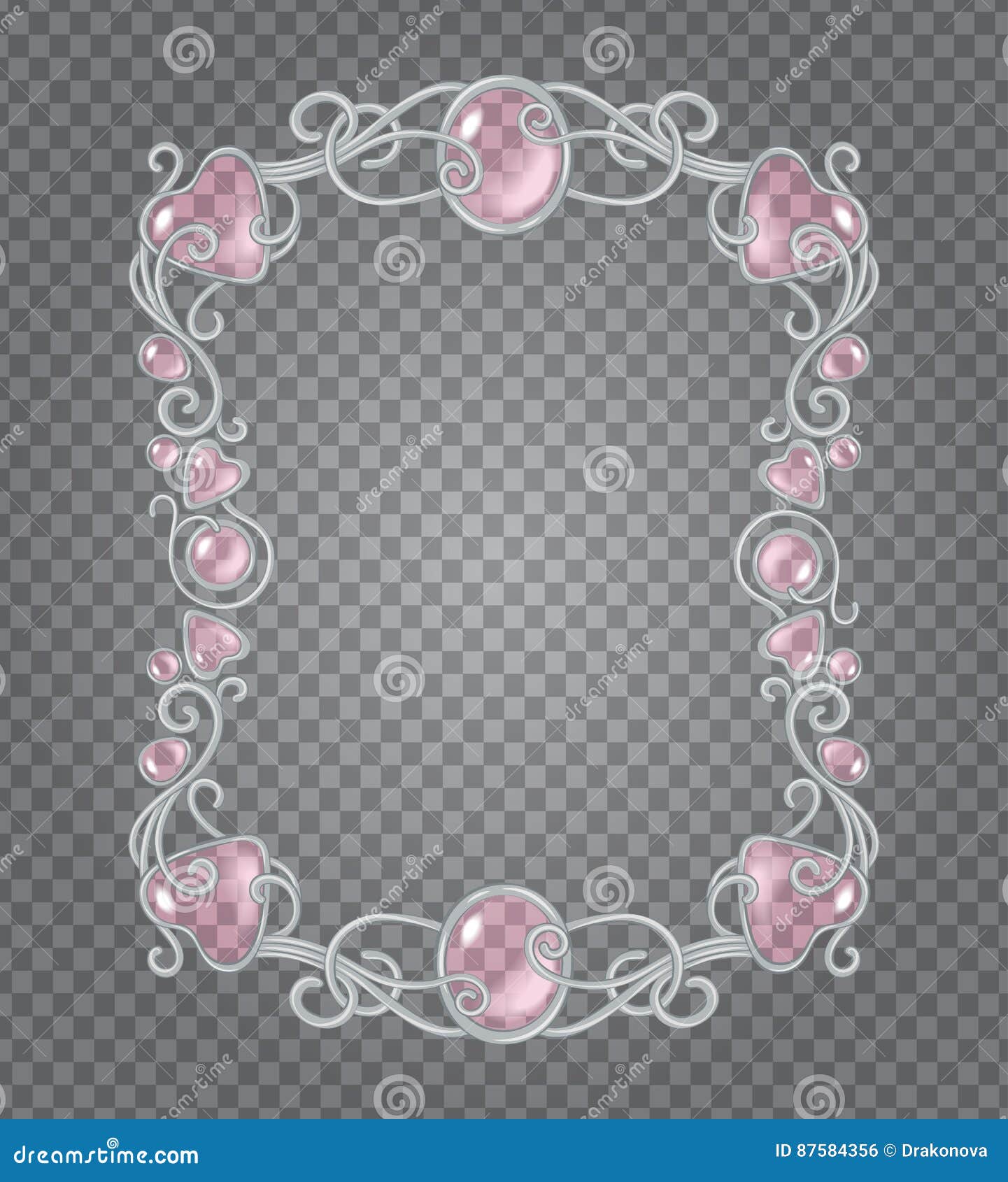 Gem frame stock vector. Illustration of beautiful, jewelry - 87584356