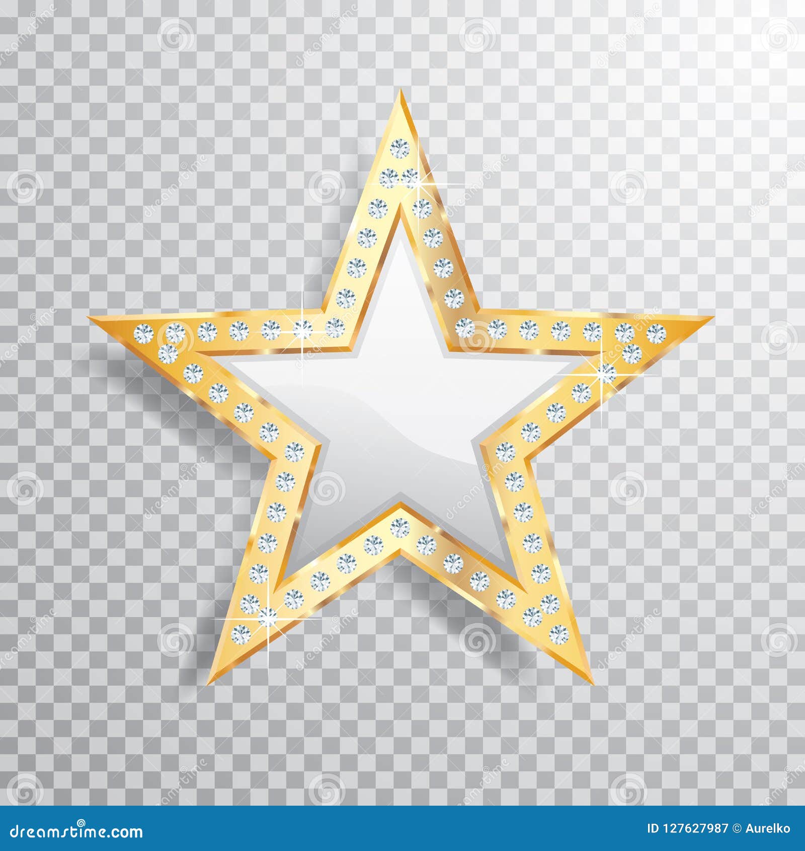 Gem gouden witte ster vector illustratie. Illustration of patroon ...