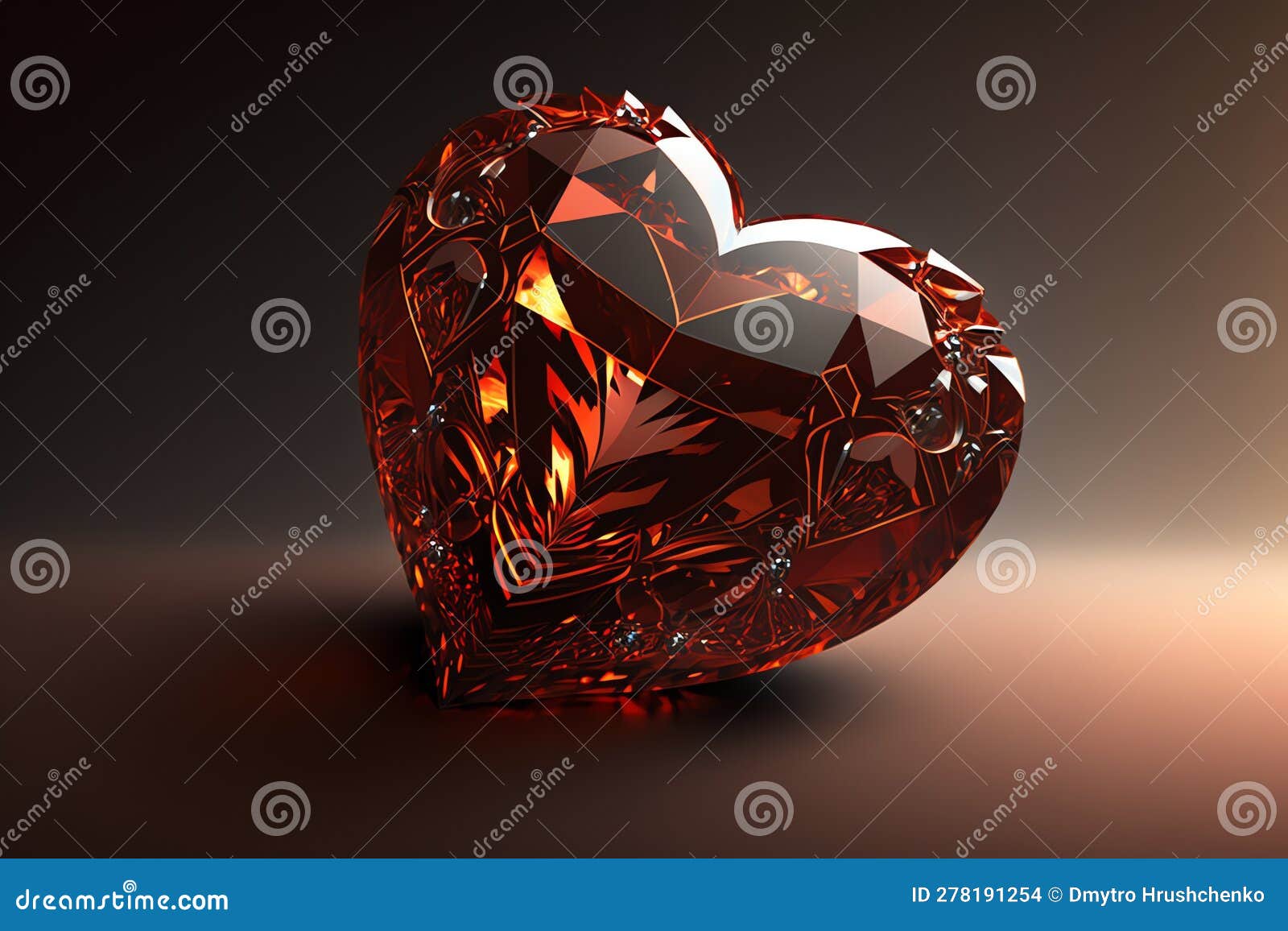 Gem Heart Shaped. Heart Shape Made by Gemstone. Multicolored Gem in ...