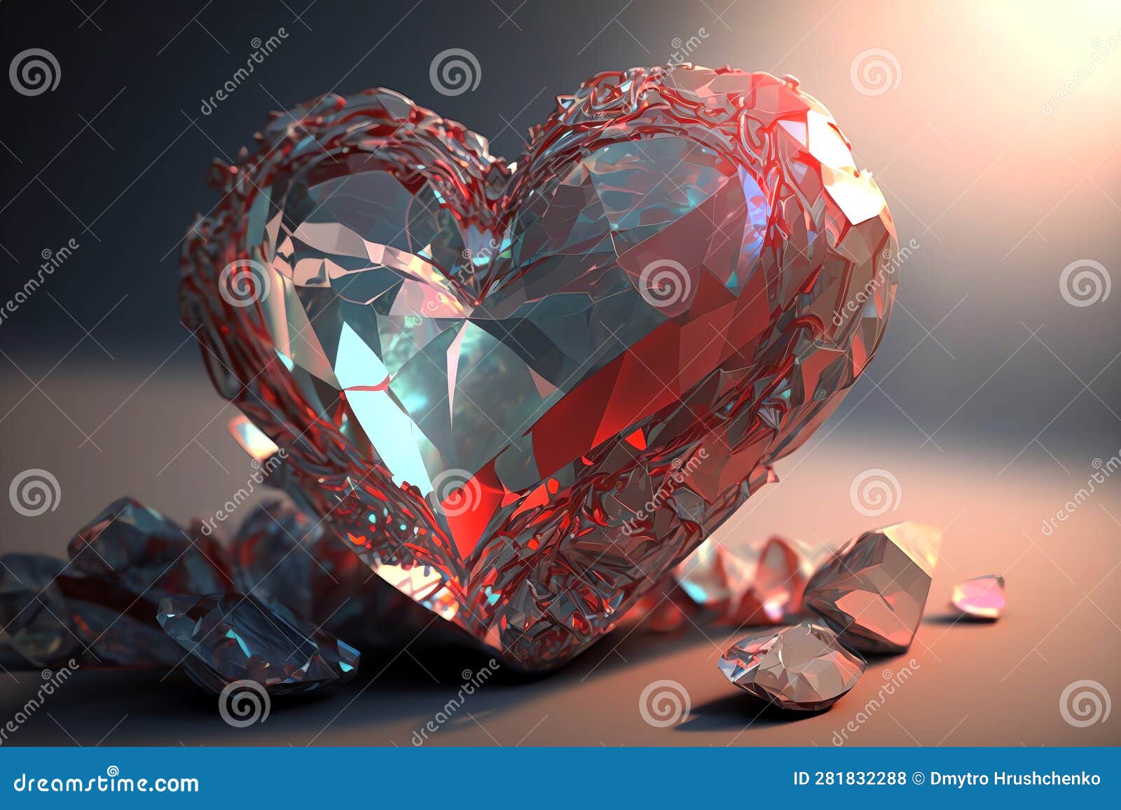 Gem Heart Shaped. Heart Shape Made by Gemstone. Multicolored Gem in ...