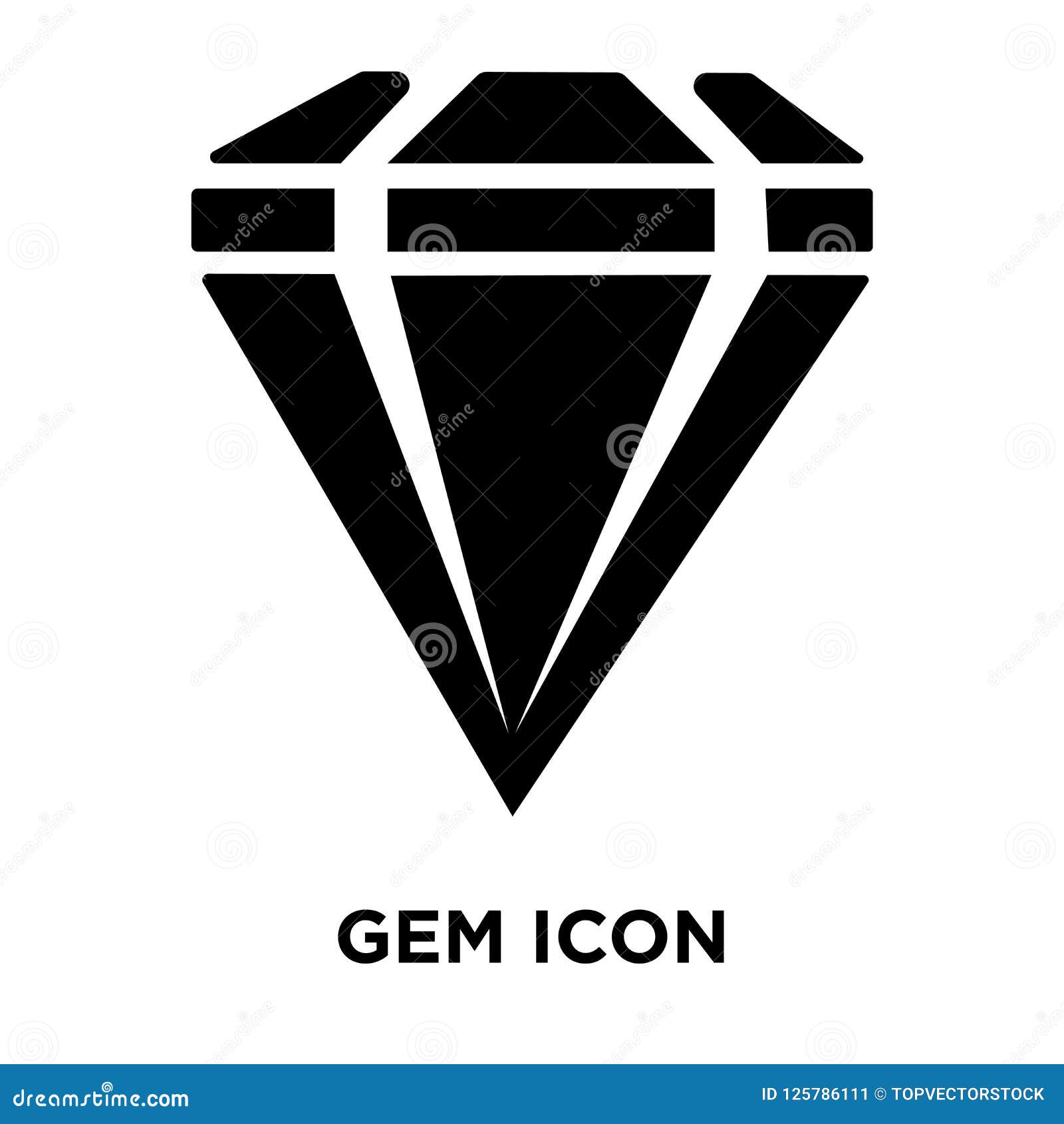 Gem Icon Vector Isolated on White Background, Logo Concept of Ge Stock ...