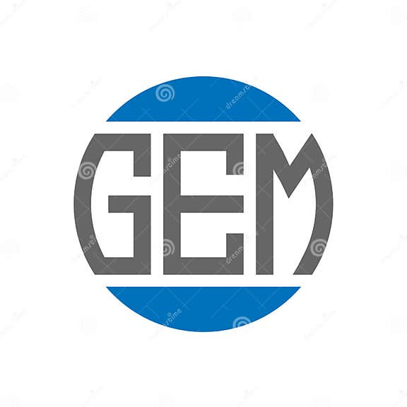 GEM Letter Logo Design on White Background. GEM Creative Initials ...