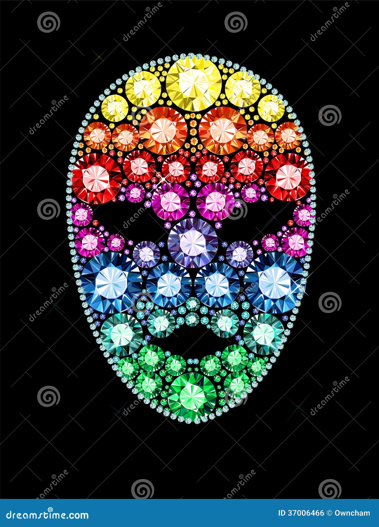 Gem Mask stock vector. Illustration of faceted, green - 37006466
