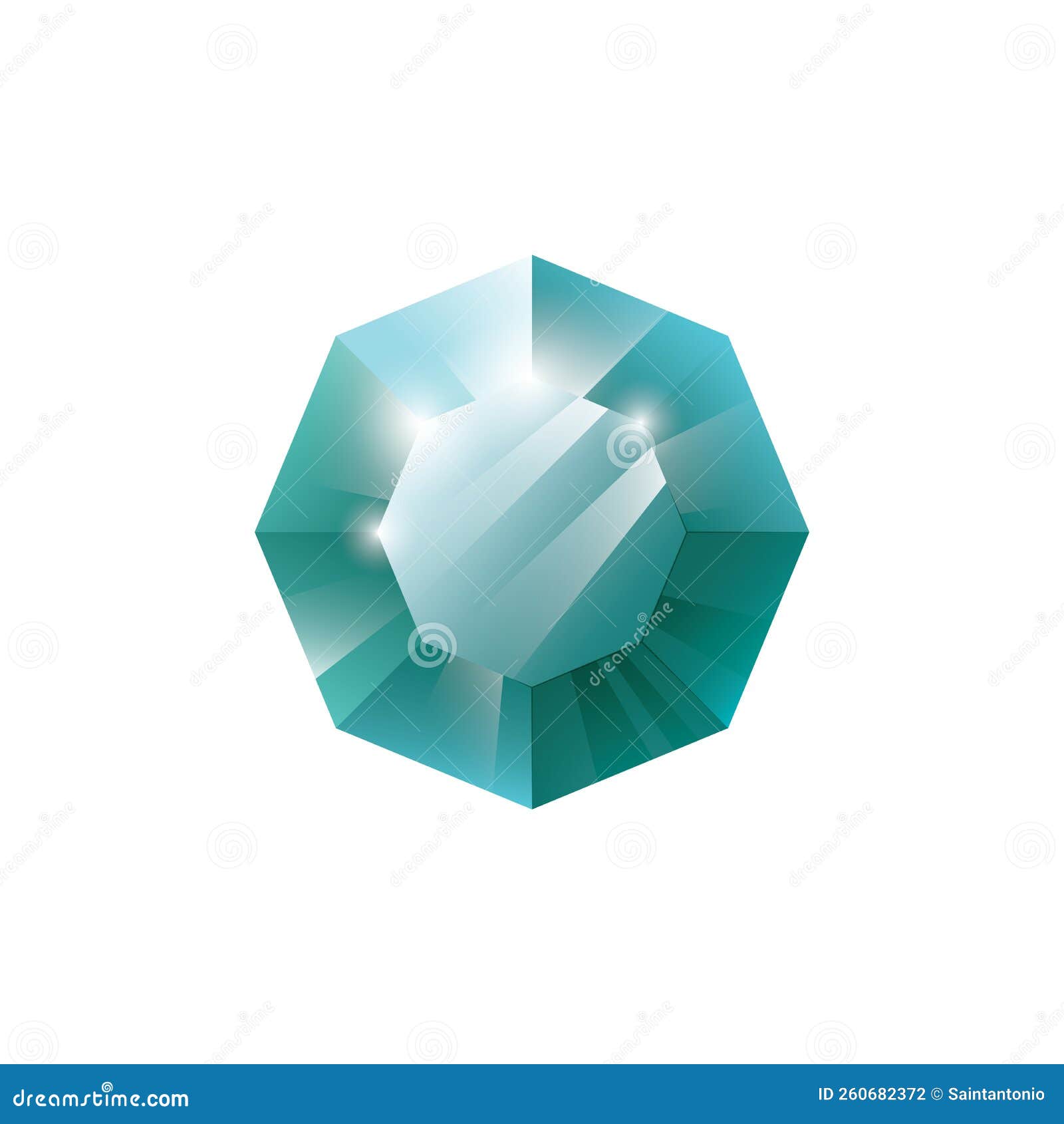 Gem, Precious Stone, Game Loot UI Icon, Vector Illustration Stock ...