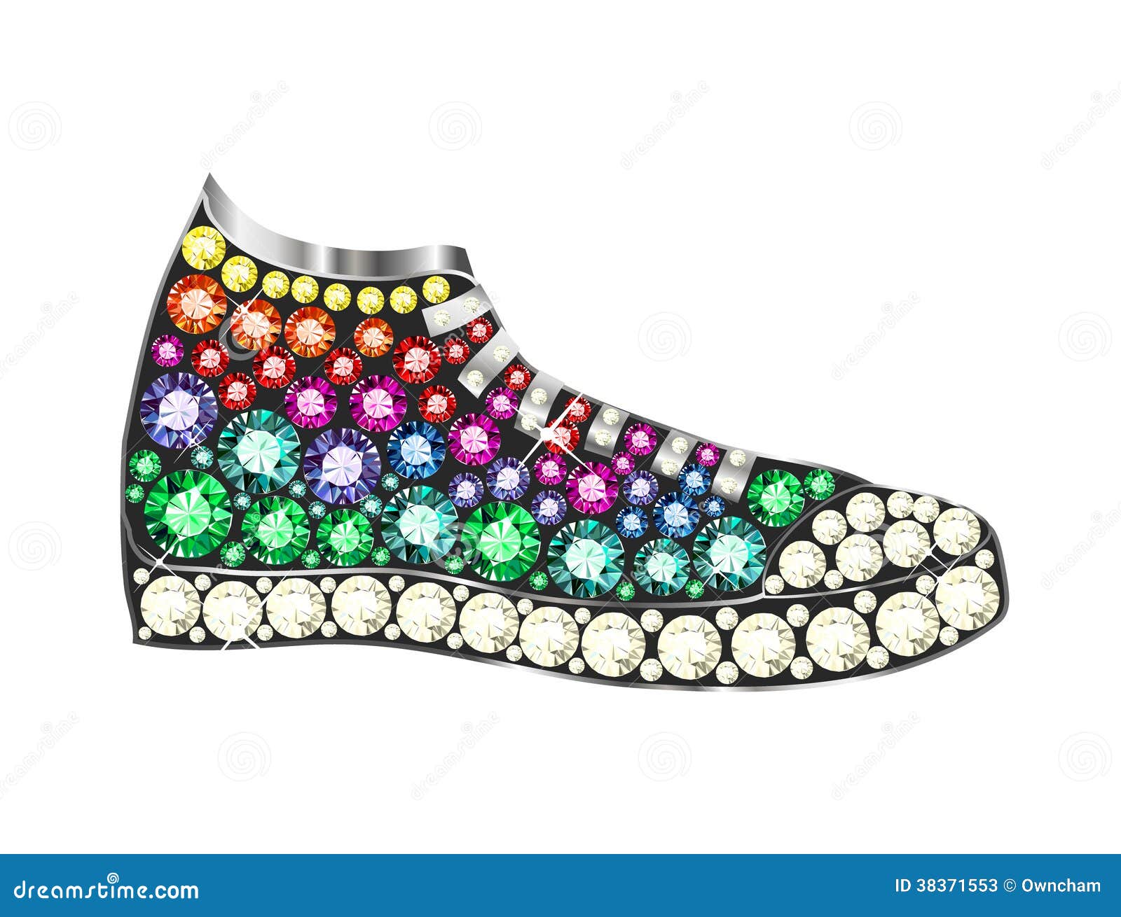 Gem Sneakers stock vector. Illustration of decoration - 38371553