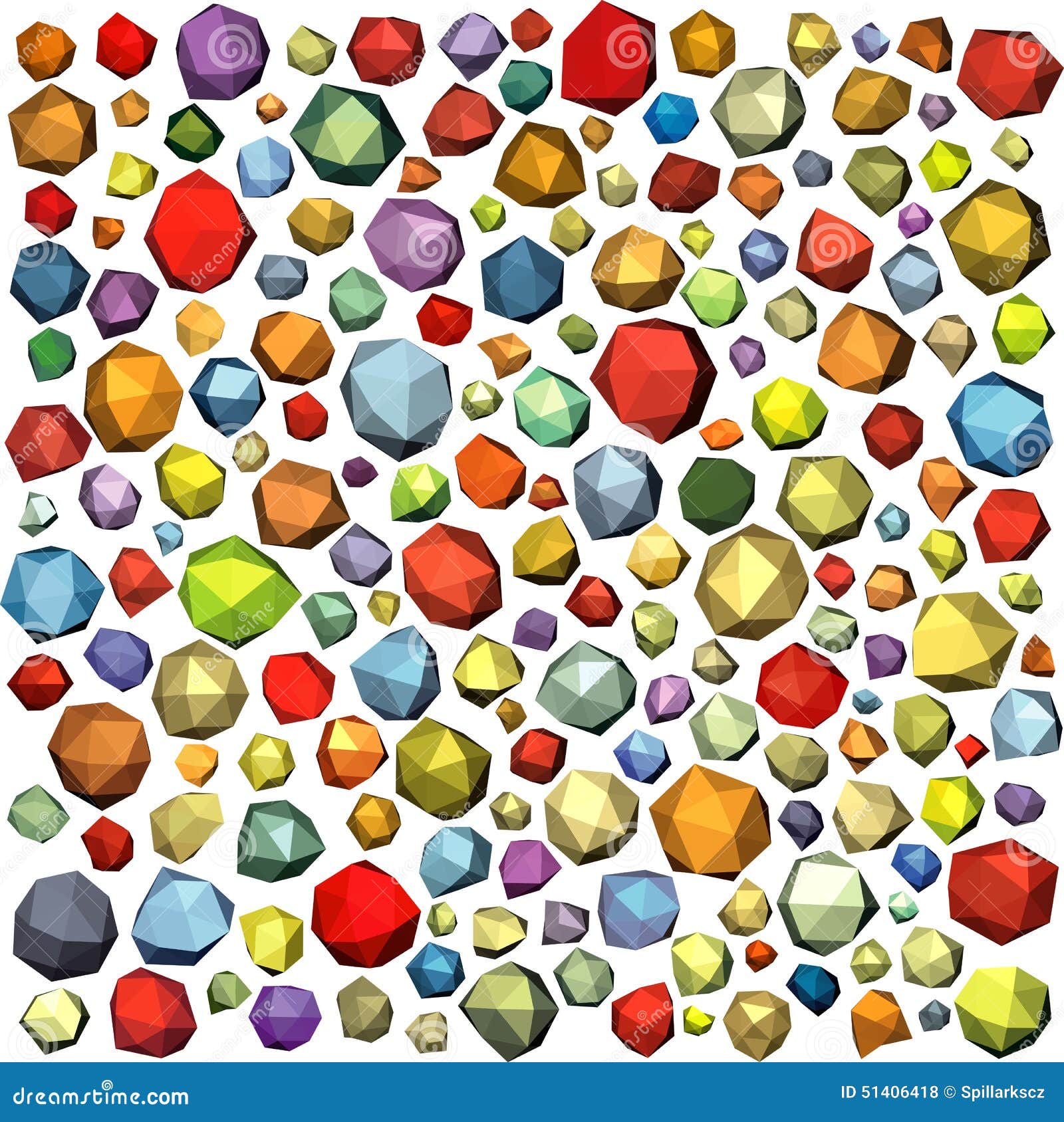 Gem Stone Rock Polygonal Abstract Shape in Multiple Color Stock Vector ...