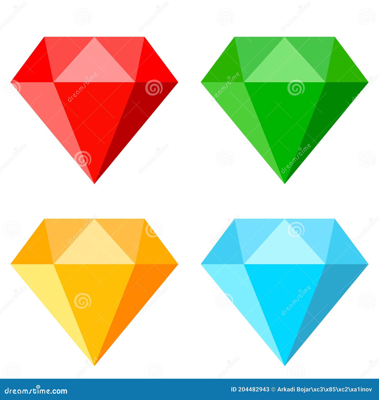Gem stone vector icon stock vector. Illustration of isolated - 204482943