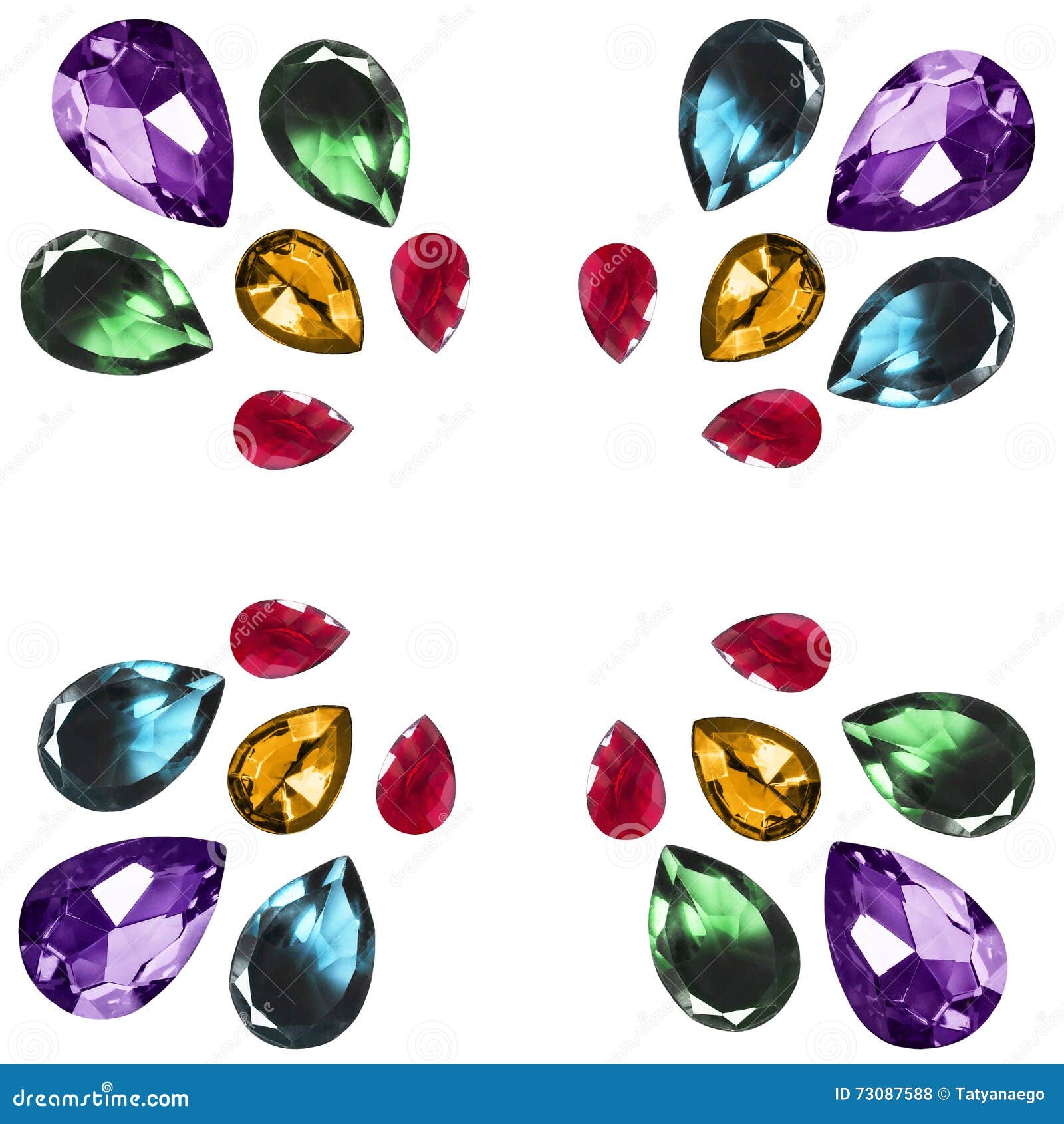 Gem stones isolated stock photo. Image of minerals, glamour - 73087588