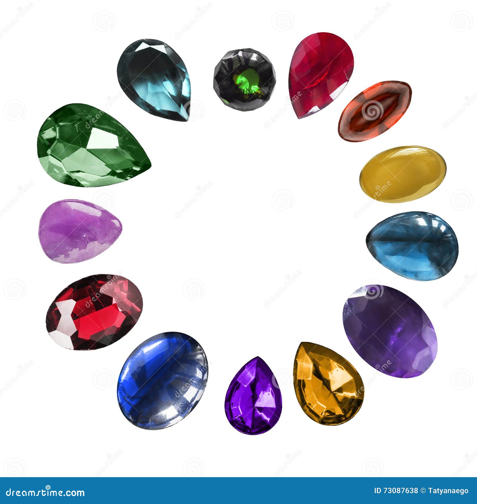 Gem stones isolated stock photo. Image of glamorous, glamour - 73087638