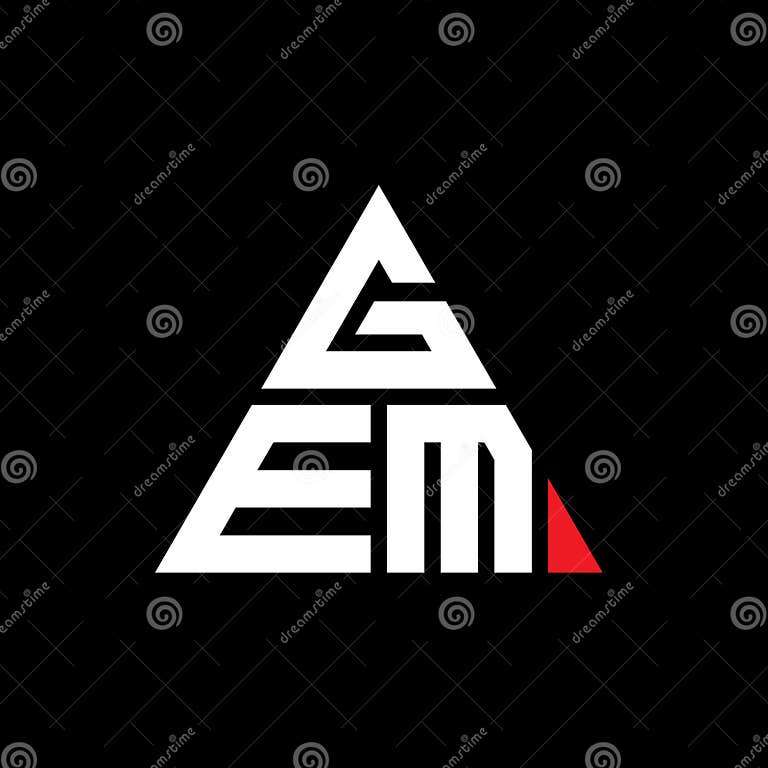 GEM Triangle Letter Logo Design with Triangle Shape. GEM Triangle Logo ...