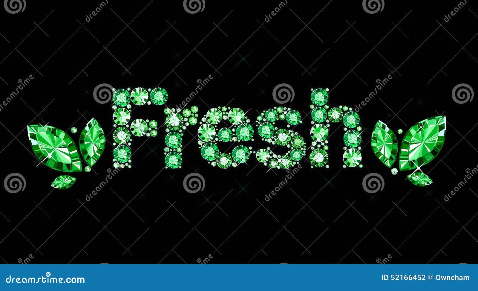 Gem word fresh stock vector. Illustration of jewel, rich - 52166452