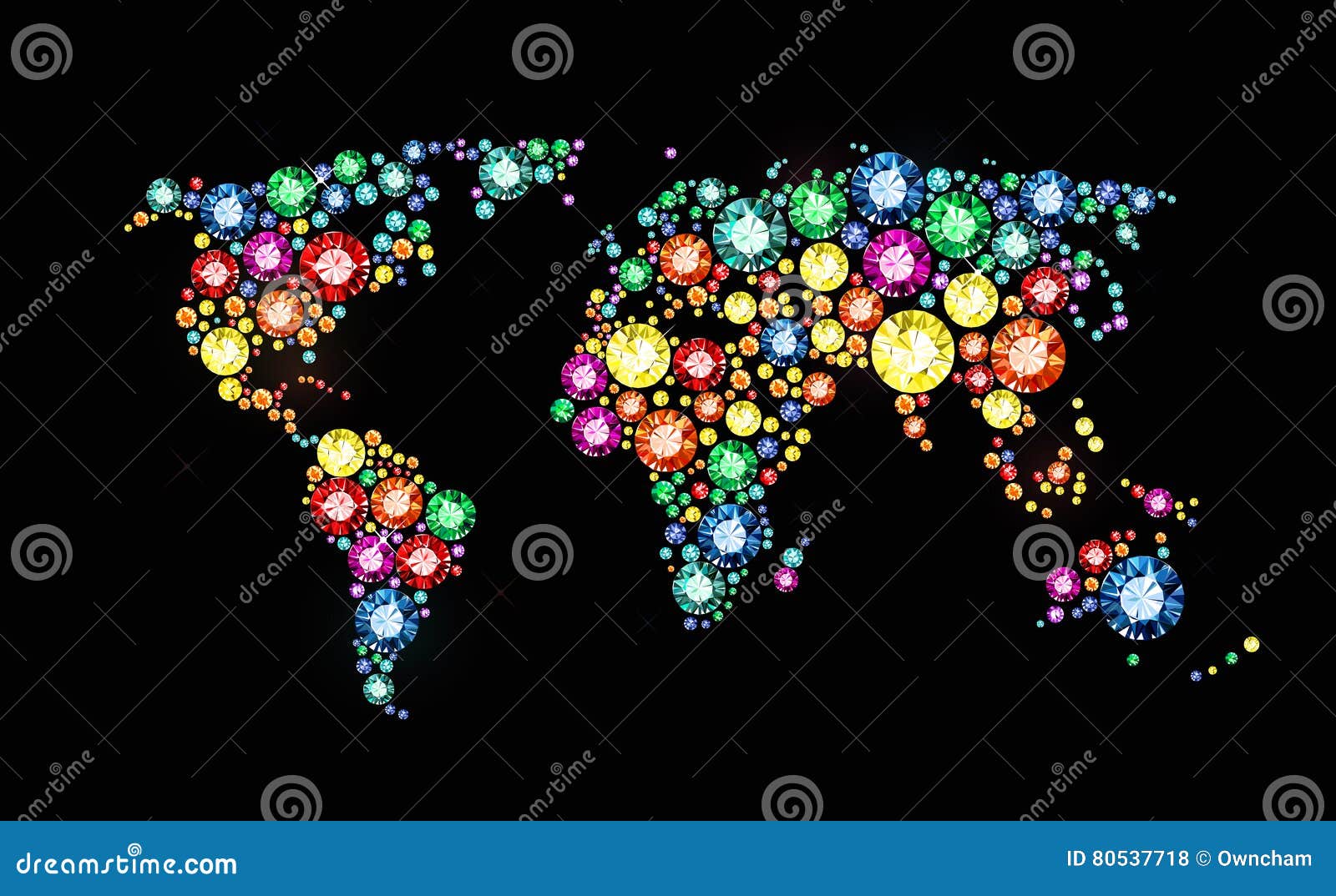 Gem world map stock vector. Illustration of expensive - 80537718