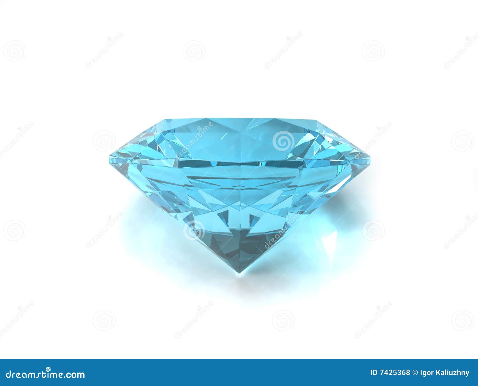 Gema azul del topaz foto de archivo. Imagen de objeto - 7425368