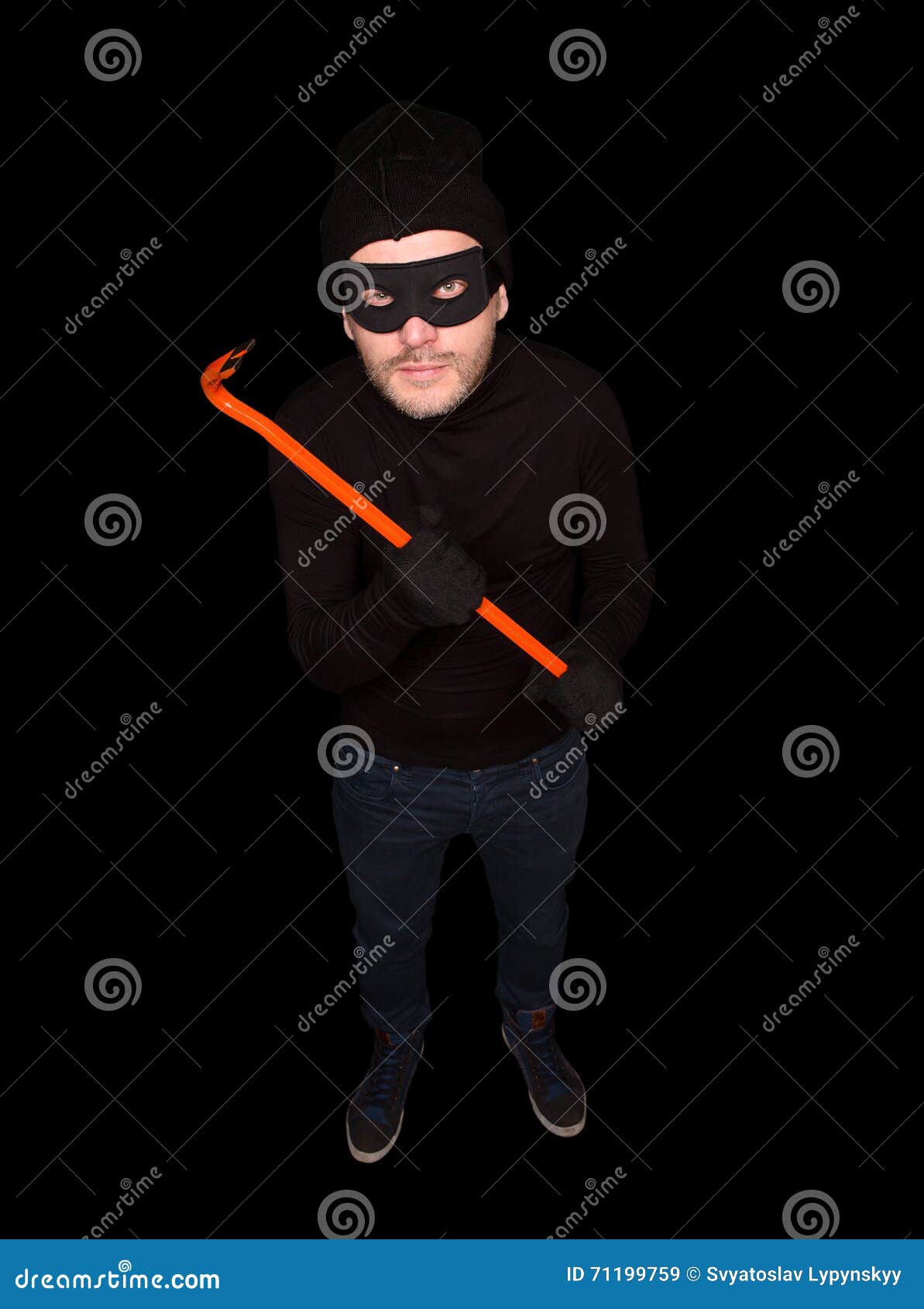 Gemaskeerde dief stock afbeelding. Image of onwettig - 71199759