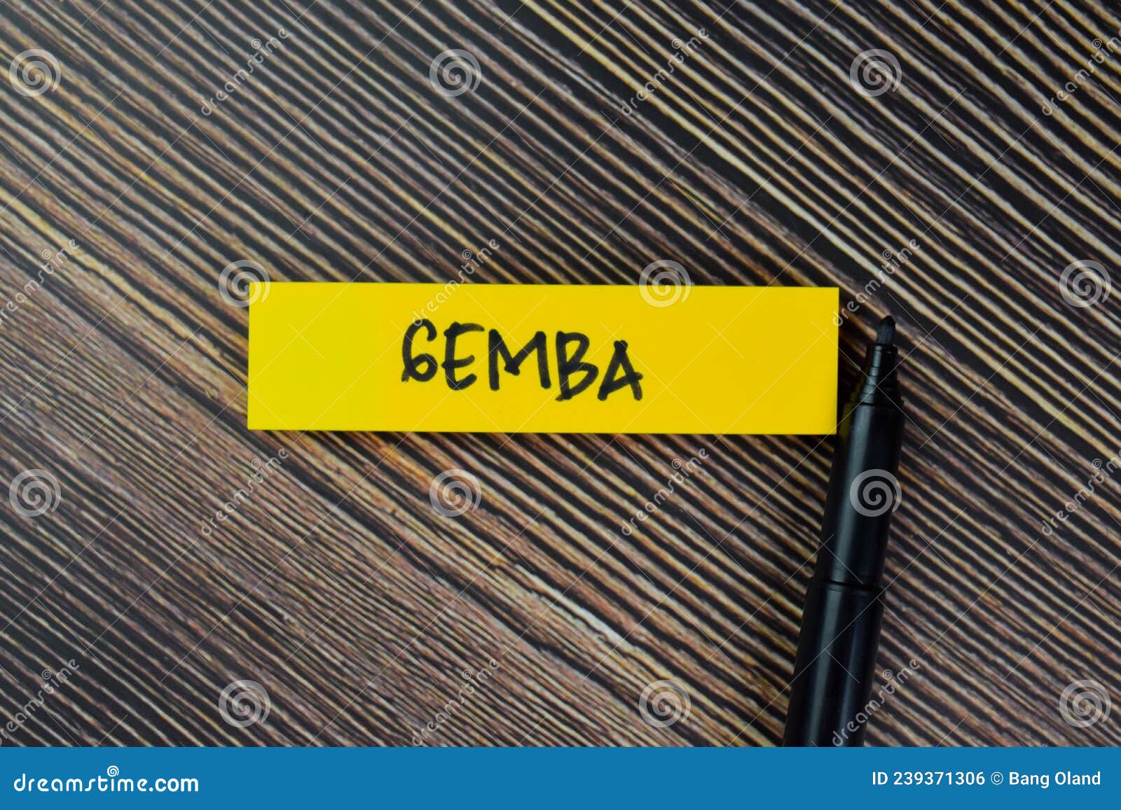 Gemba Escribir En Notas Pegajosas Aisladas En Una Mesa De Madera Foto ...