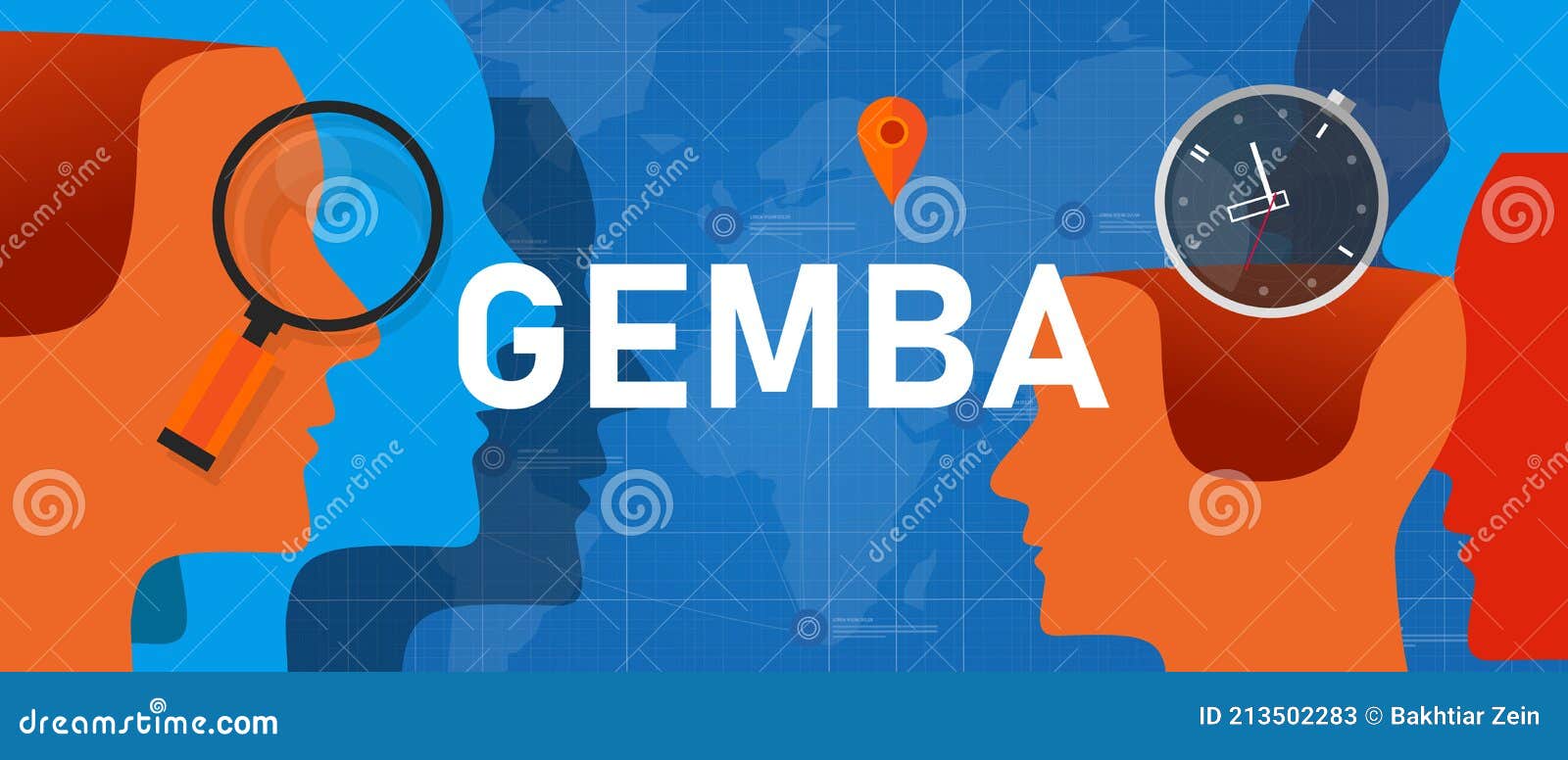 GEMBA Concept White Background Royalty-Free Illustration ...
