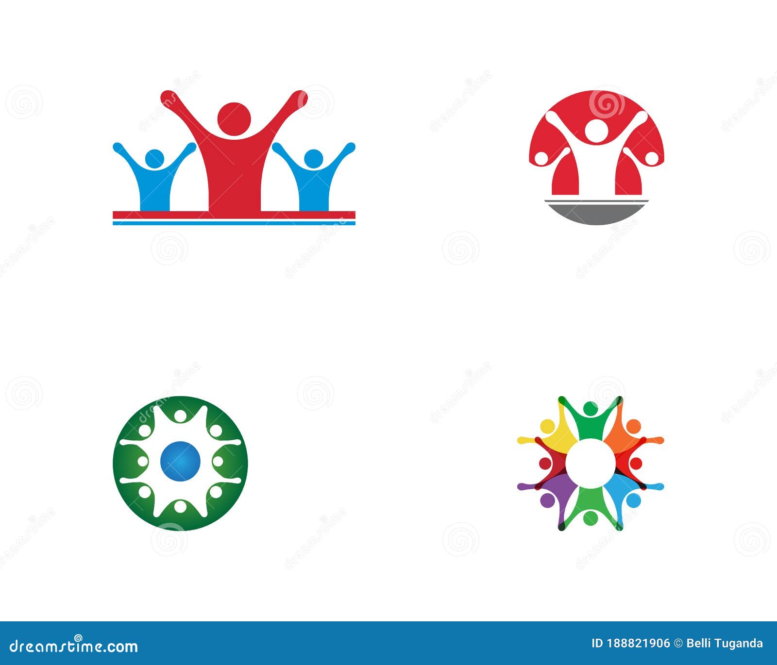 Gemeenschapsmensen Geven Logo En Symbolen Sjabloon Vector Illustratie ...