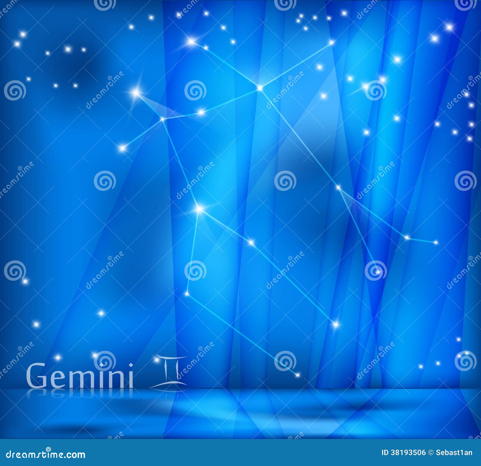 Gemini Background stock vector. Illustration of astronomic - 38193506