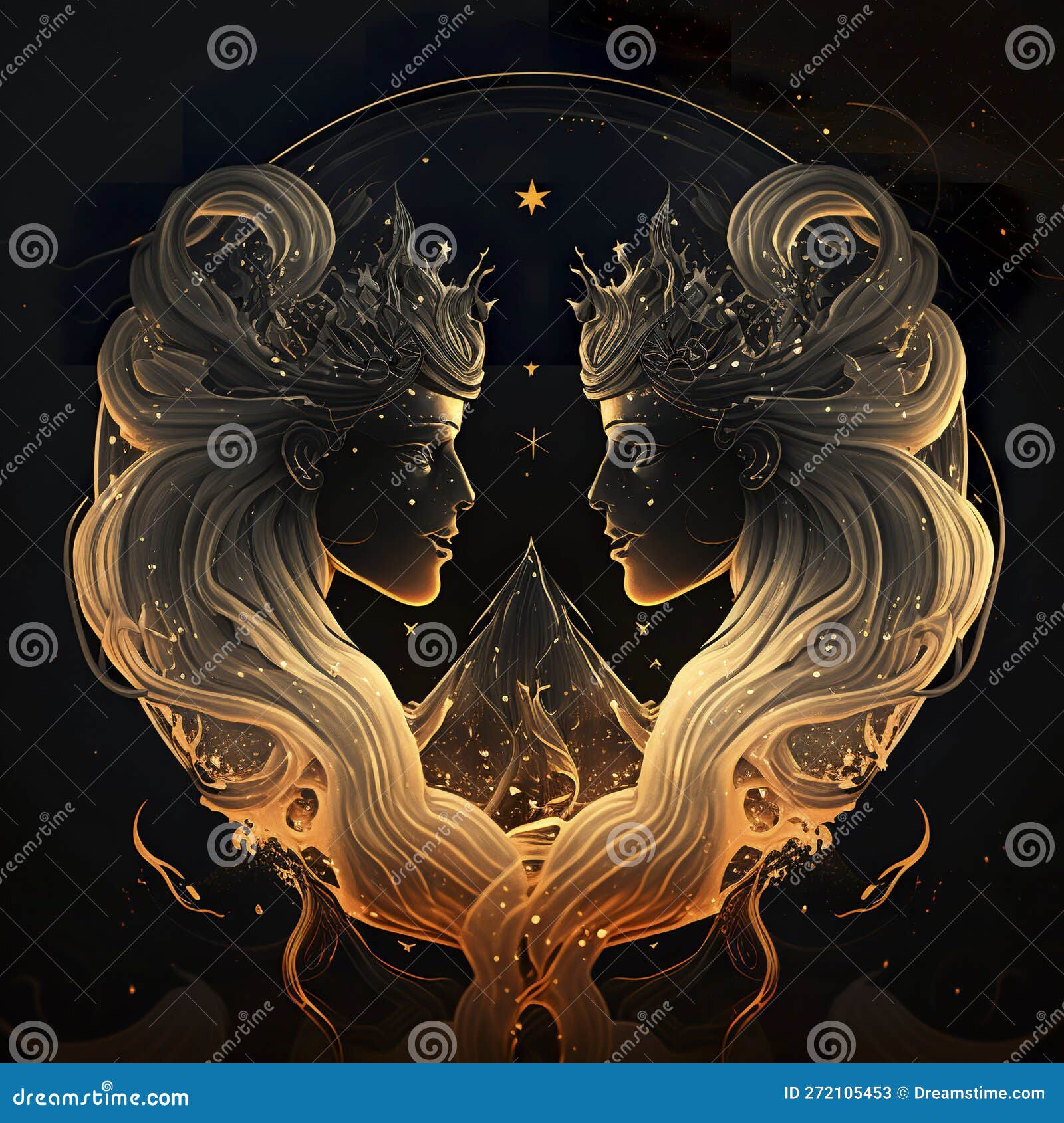 Gemini stock illustration. Illustration of galaxy, never - 272105453