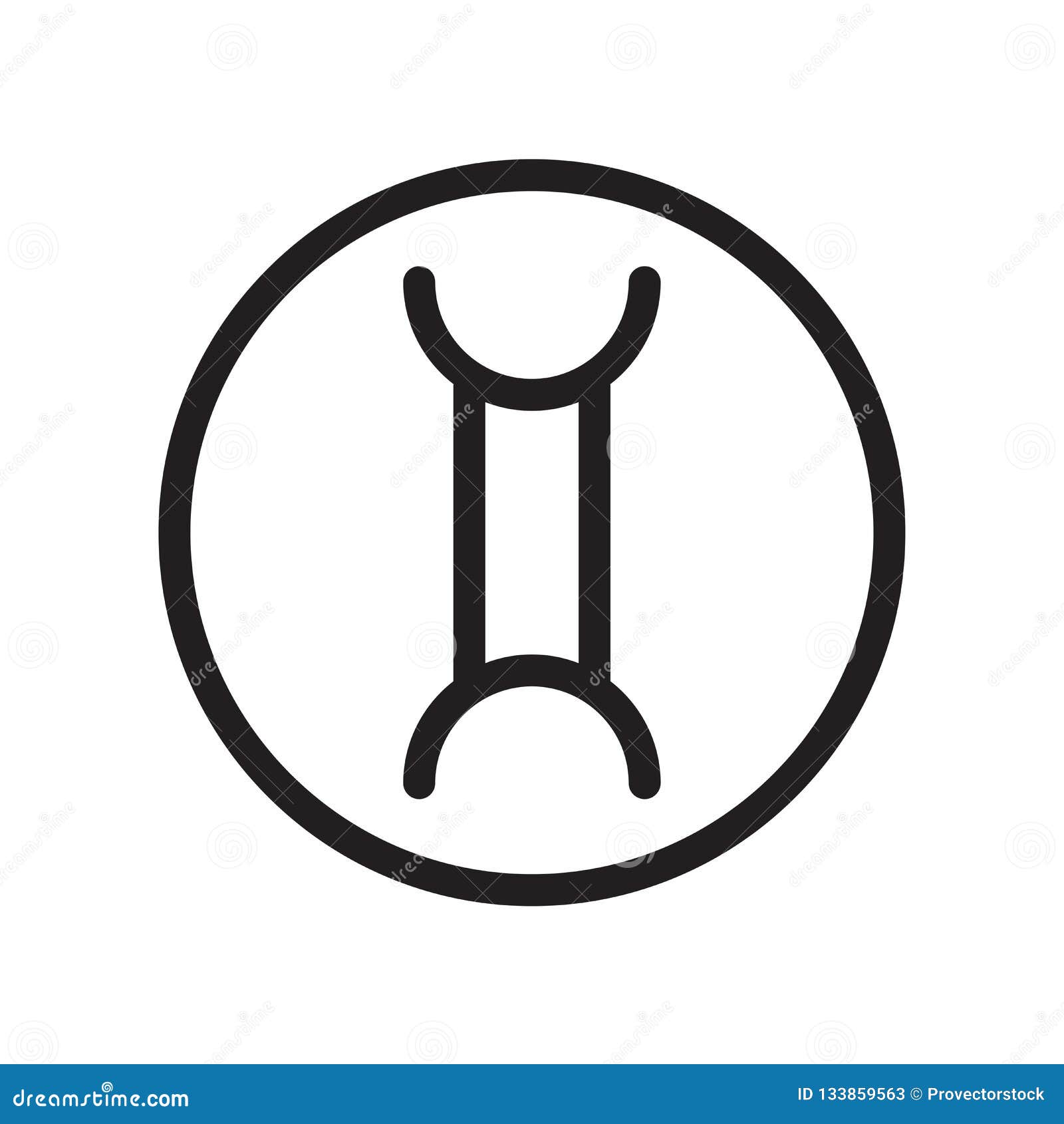 Gemini Icon. Vector Astrological, Horoscope Sign. Zodiac Symbol. Air ...