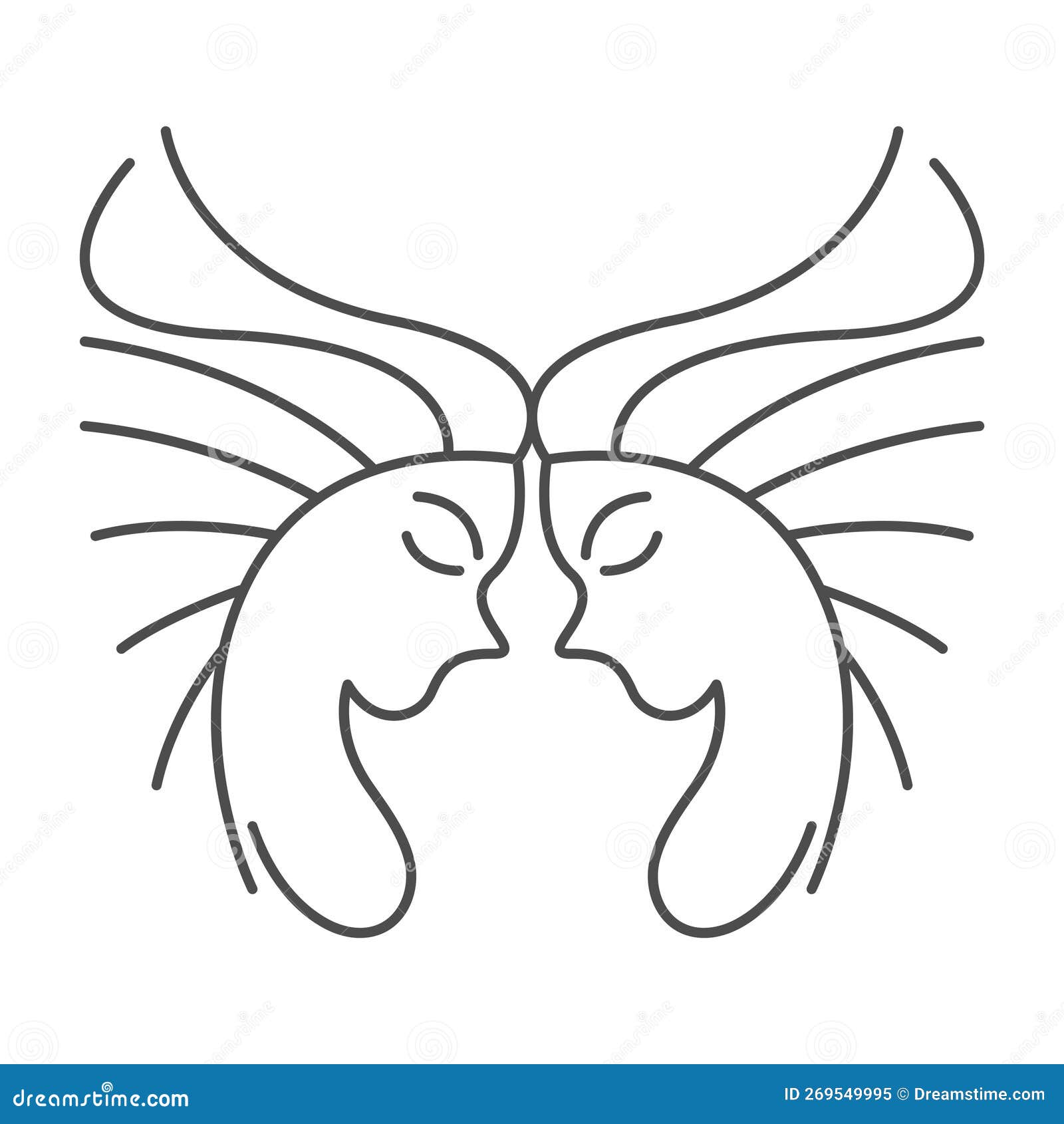 Gemini icon logo design stock illustration. Illustration of astrology ...